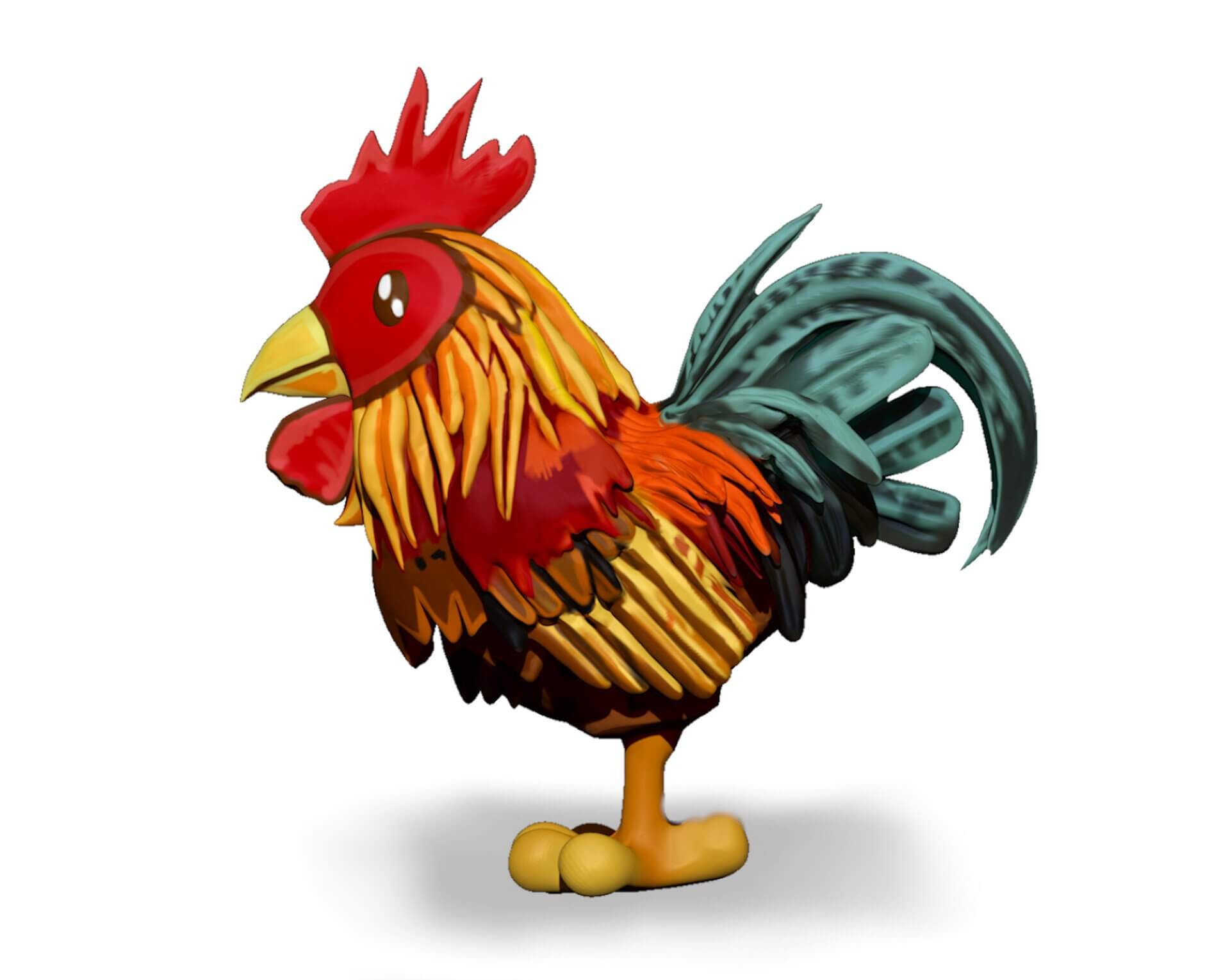 Rooster - 3D Model by KellyJohnson3DArt