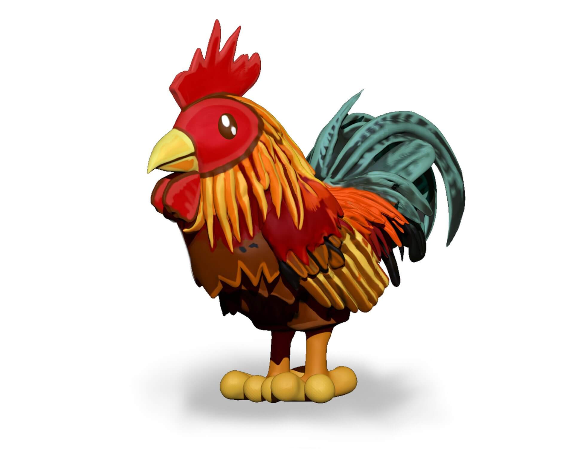 Rooster - 3D Model by KellyJohnson3DArt