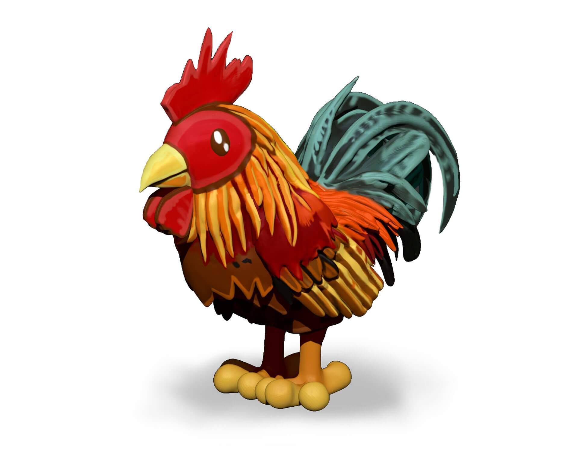 Rooster - 3D Model by KellyJohnson3DArt