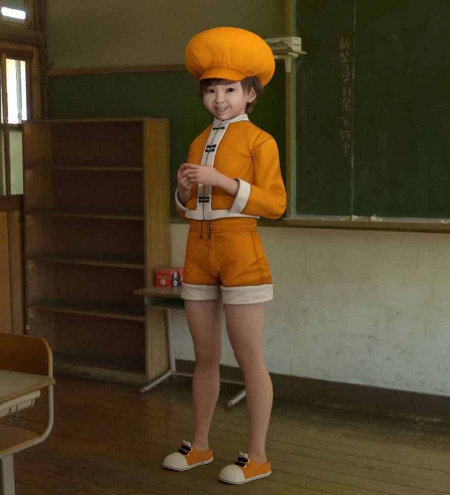 Bao Kof Outfit for G8M - Free Daz Content by kemel