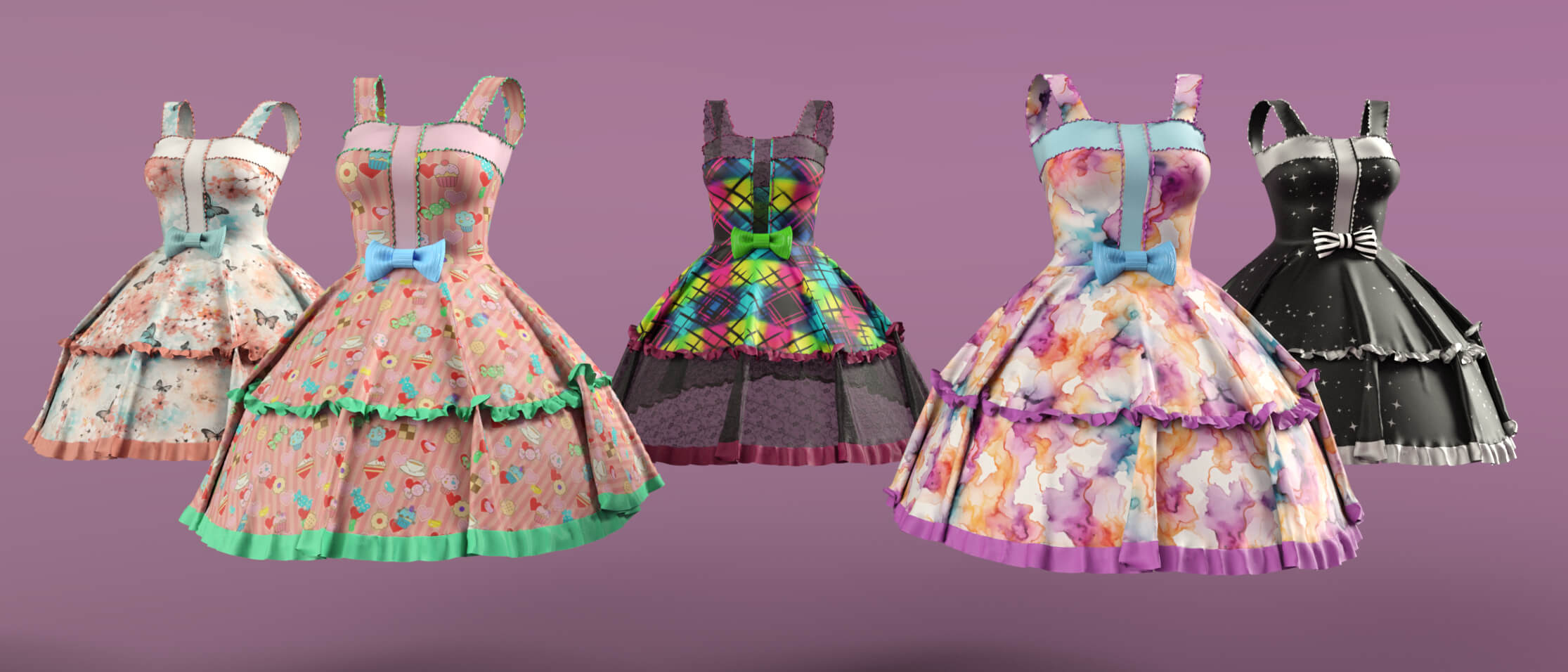 dForce Lolita 1 & 2 Collection for G8F and G8.1F - Daz Content by kemel