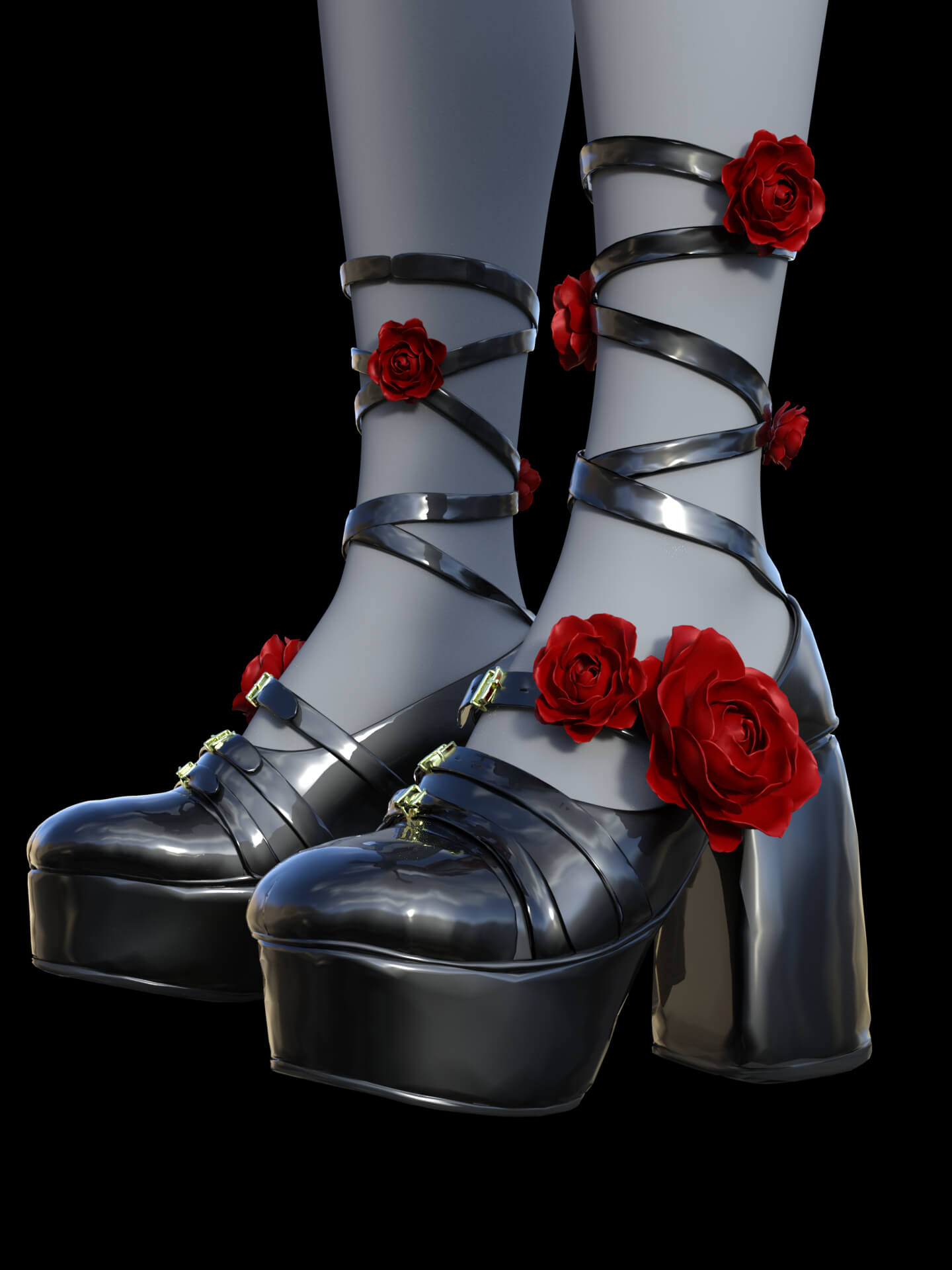 Gothie Lolita Dress and Shoe for G9 - Daz Content by kemel