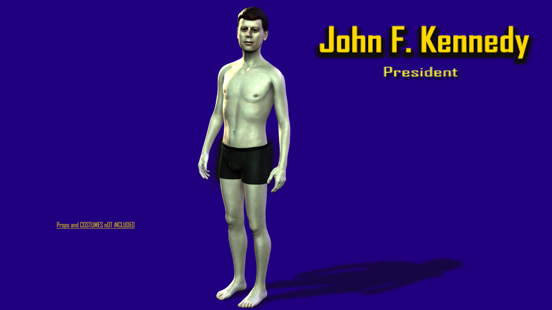 John F Kennedy - President 3D Model by kenkat