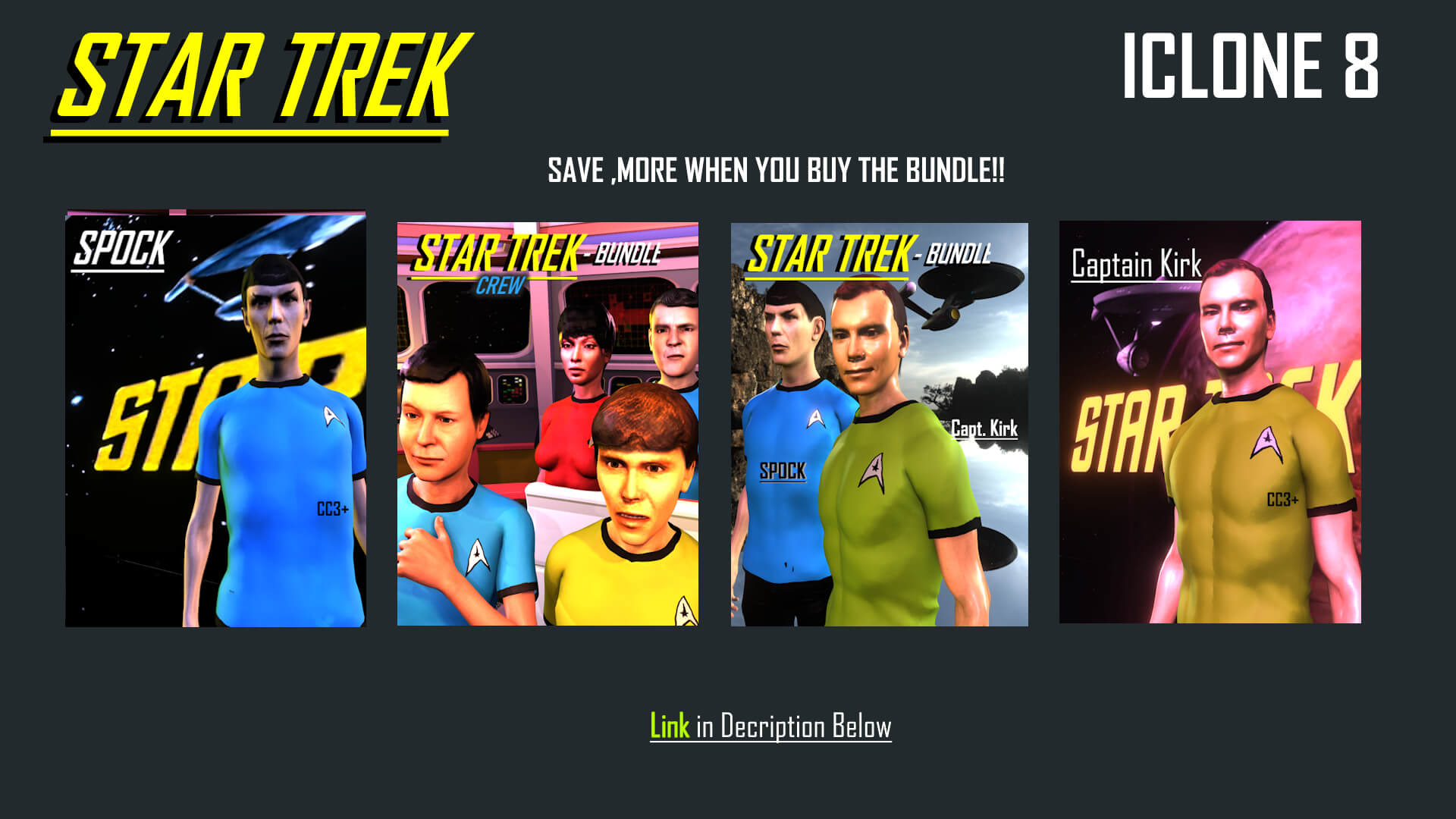 Star Trek - Full Crew 3D Model by kenkat