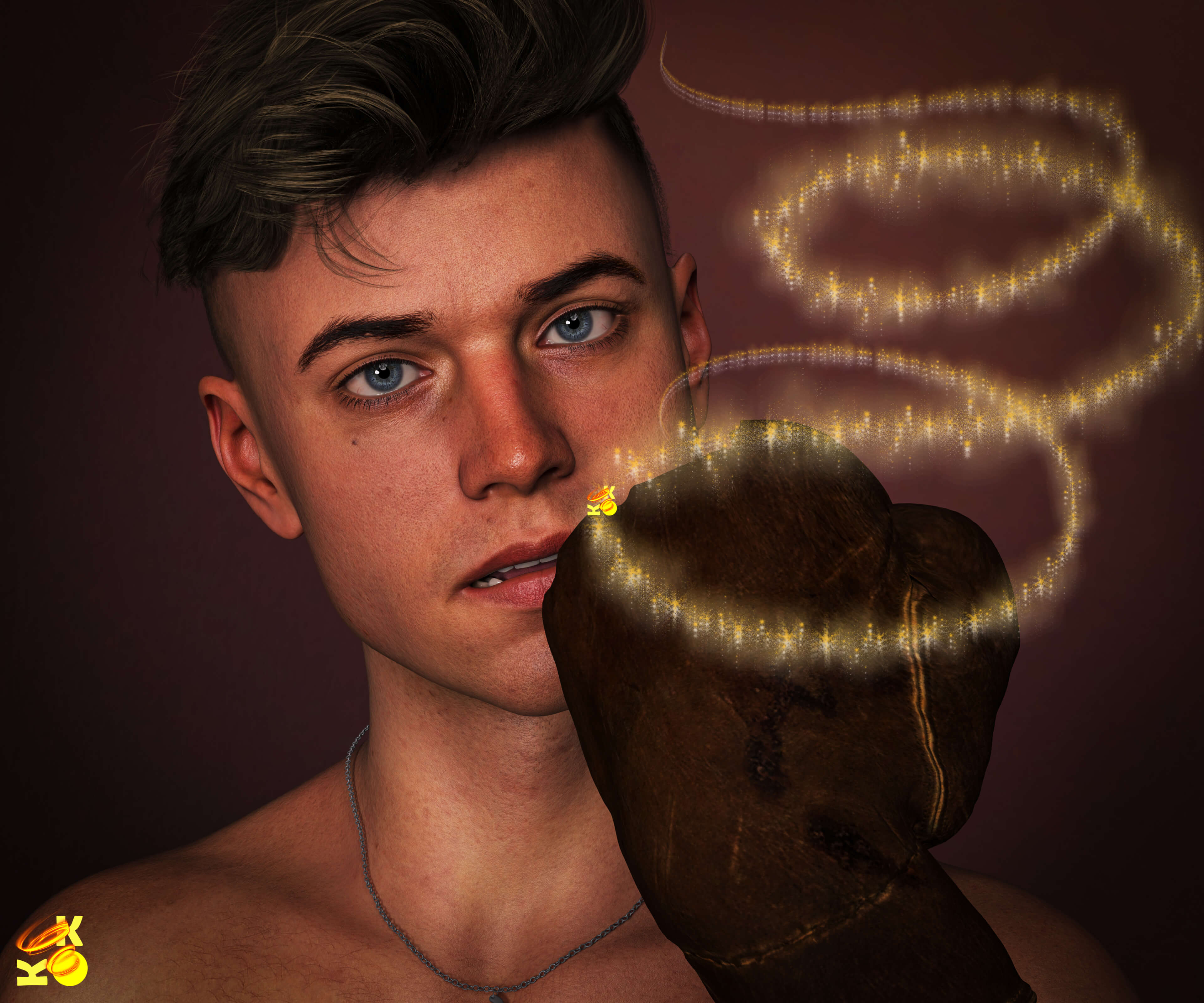 I Pack a Punch 3D Render, Digital Art by Kev914