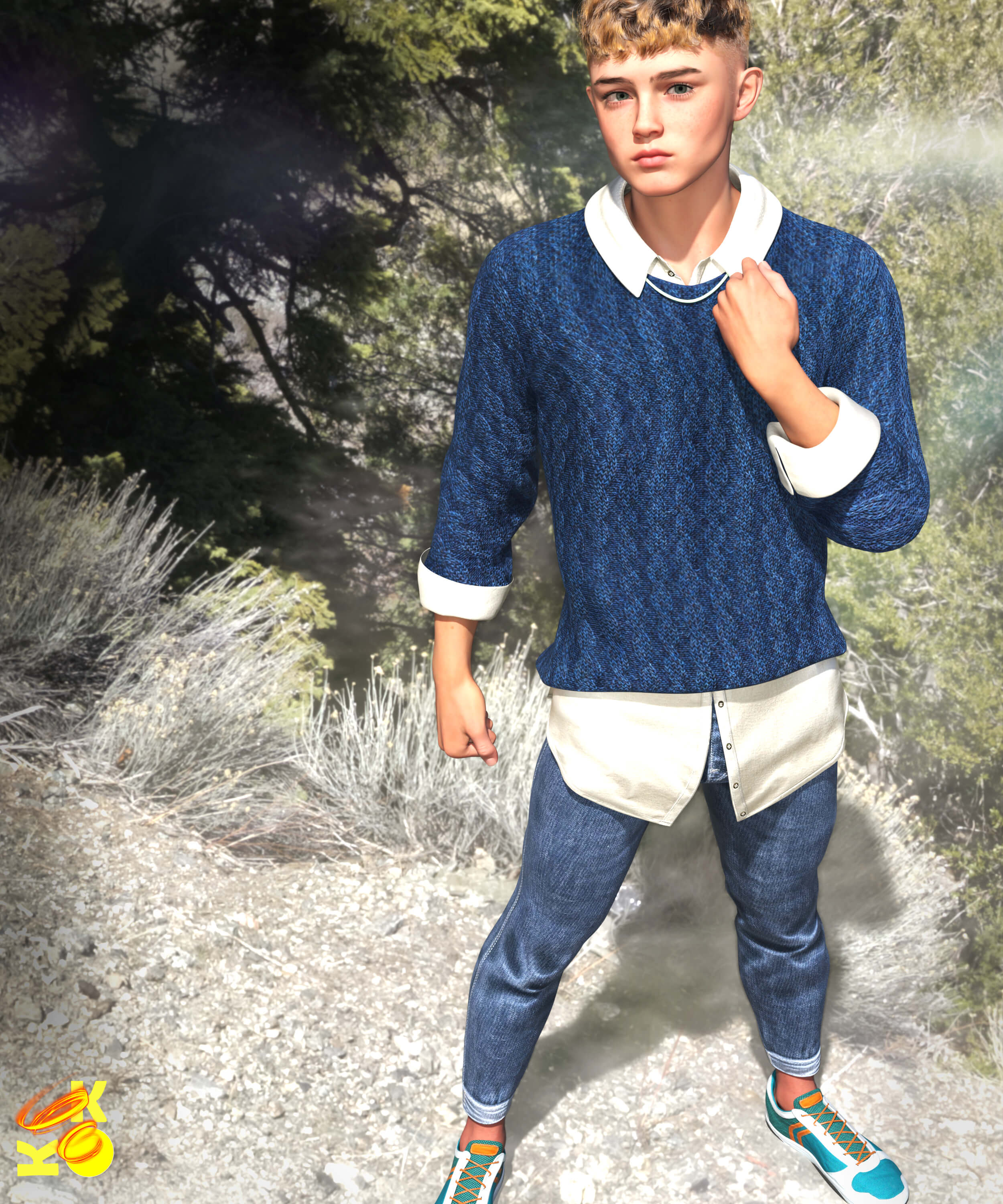 Trees Listen 3D Render, Digital Art by Kev914