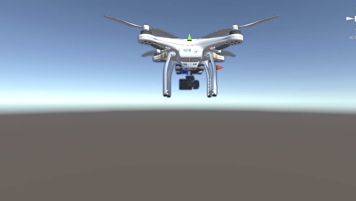 White Four-Rotor Drone 3D Model by keywordspycs