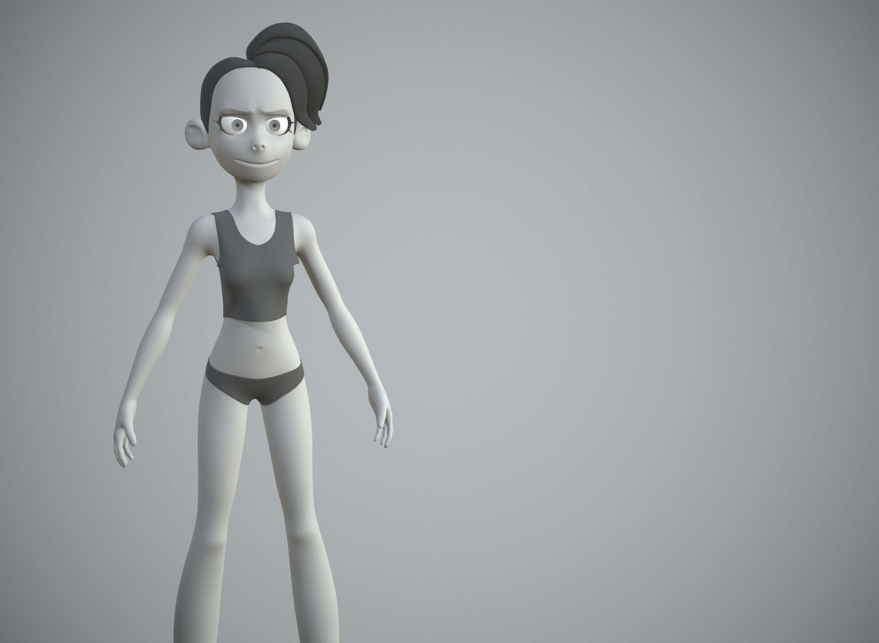 Cartoon Female Character 3d Model By Kgcreeper 