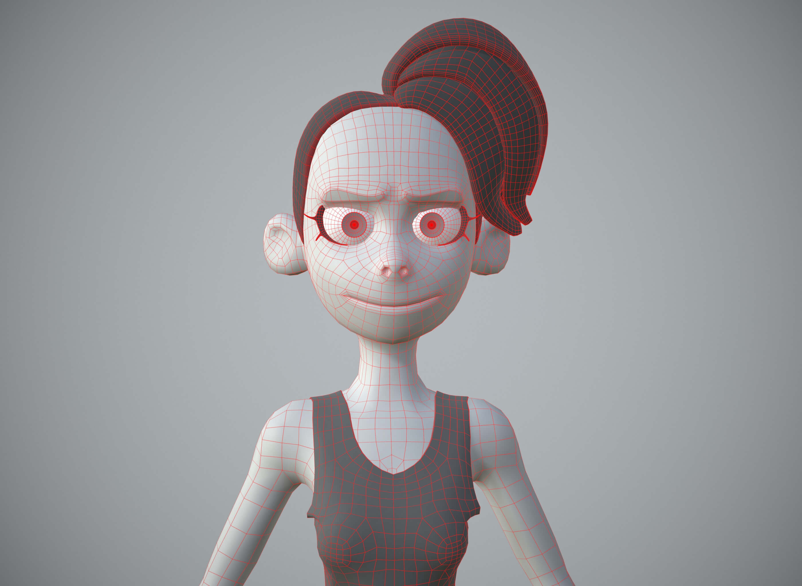 Cartoon Female Character 3d Model By Kgcreeper 