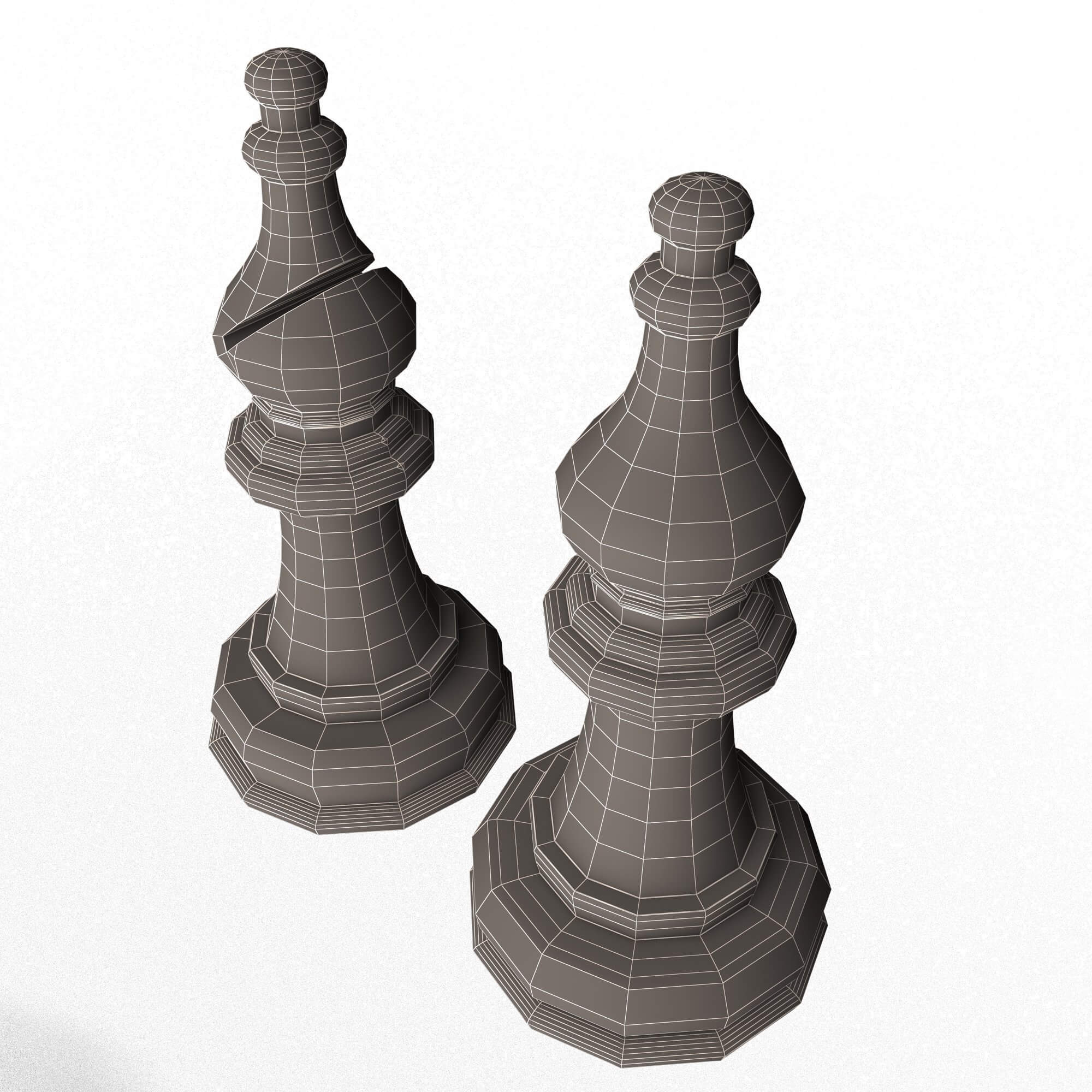 Wooden Chess Bishop - 3D Model by KhaganFX