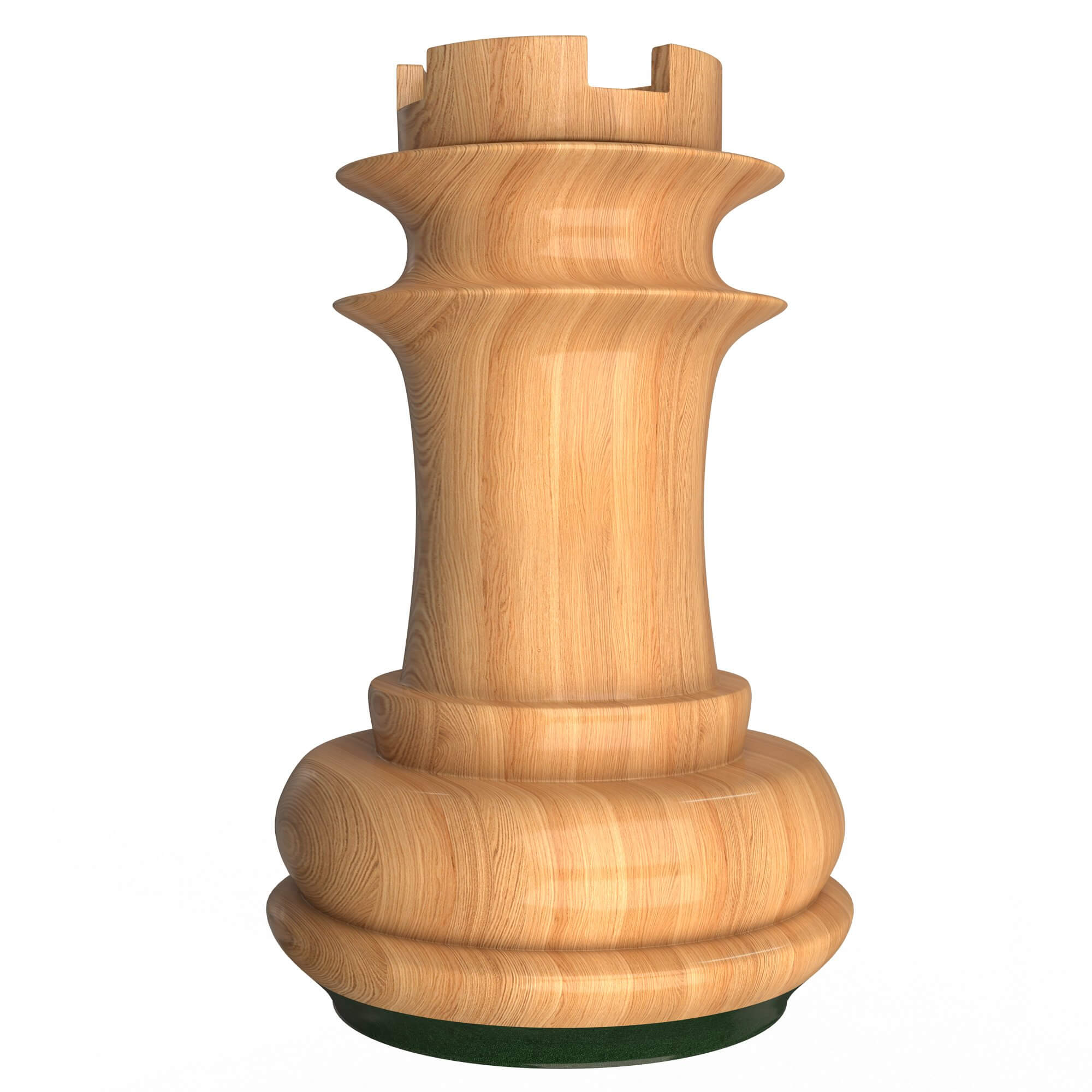 Wooden Chess Rook - 3D Model by KhaganFX