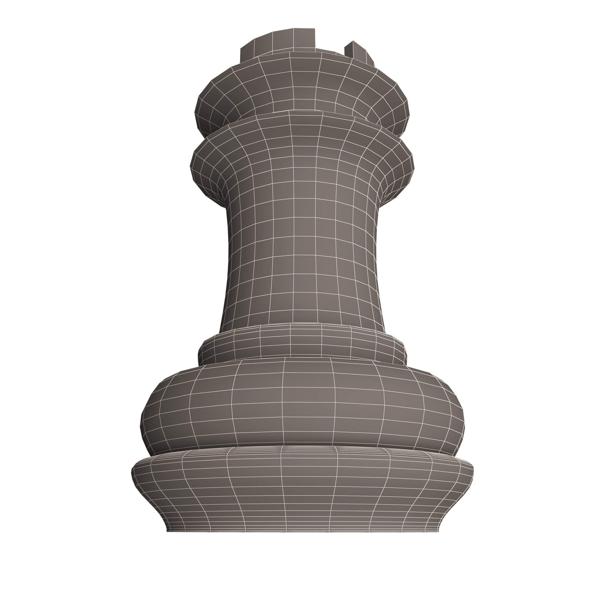 Wooden Chess Rook - 3D Model by KhaganFX
