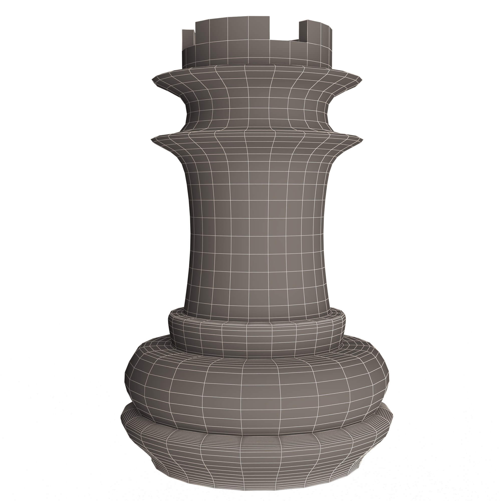 Wooden Chess Rook - 3D Model by KhaganFX