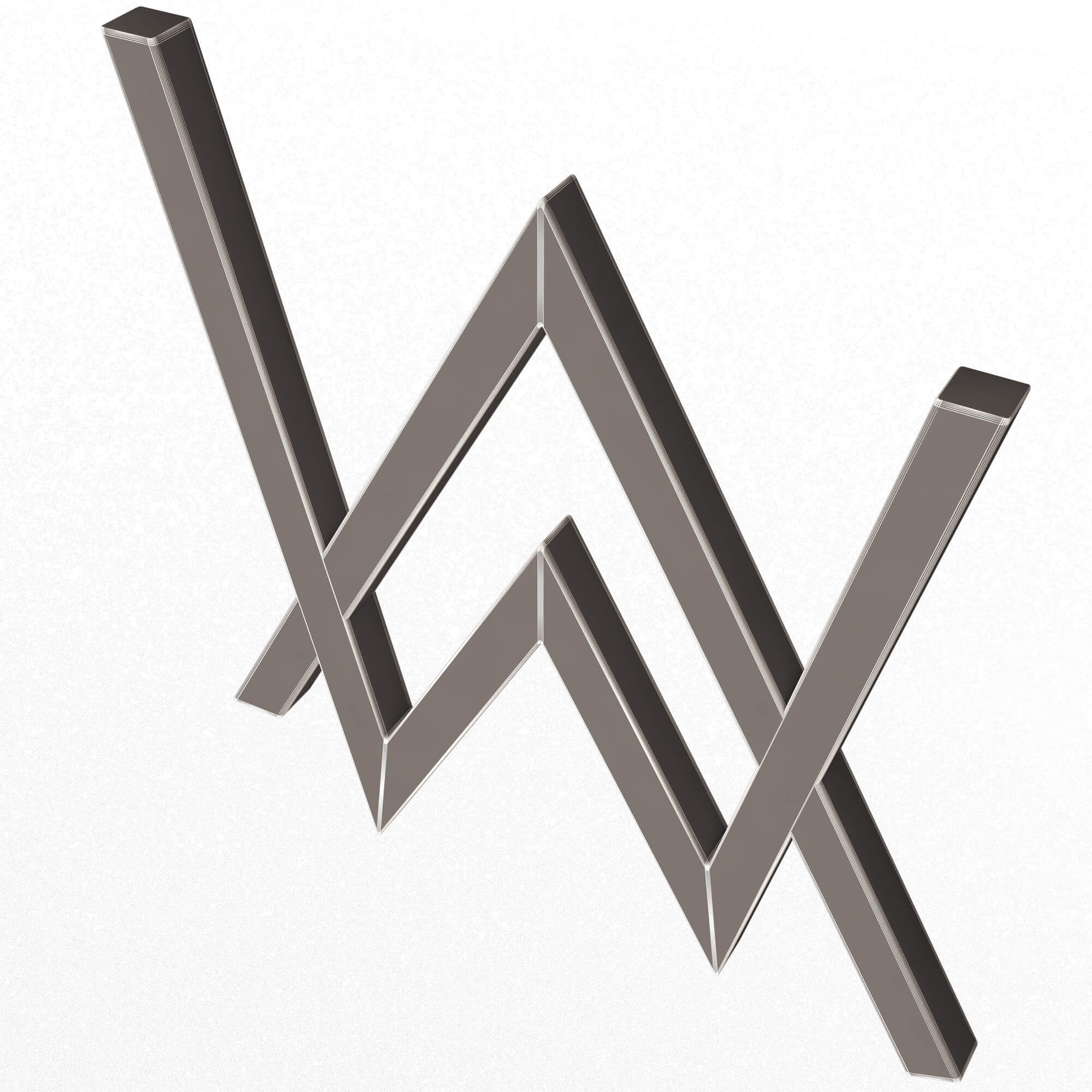 Alan Walkar Logo - 3D Model by KhaganFX
