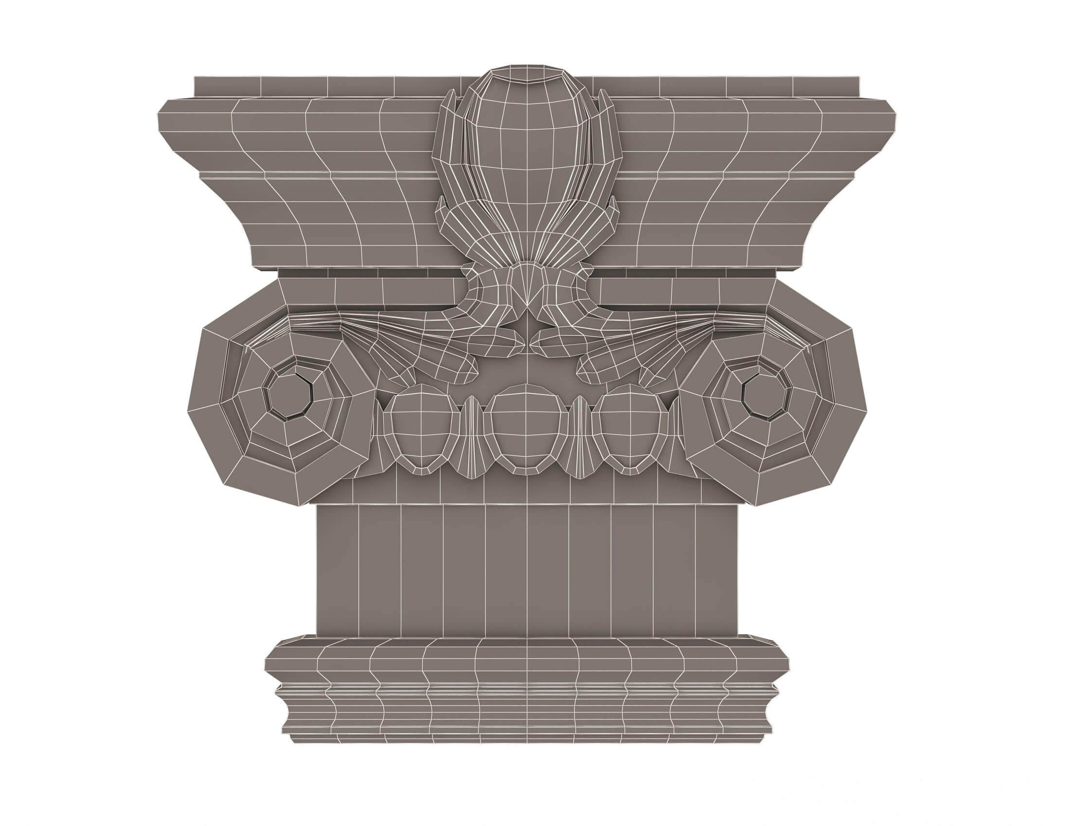 Antique Ionic Capital 03 - 3D Model by KhaganFX