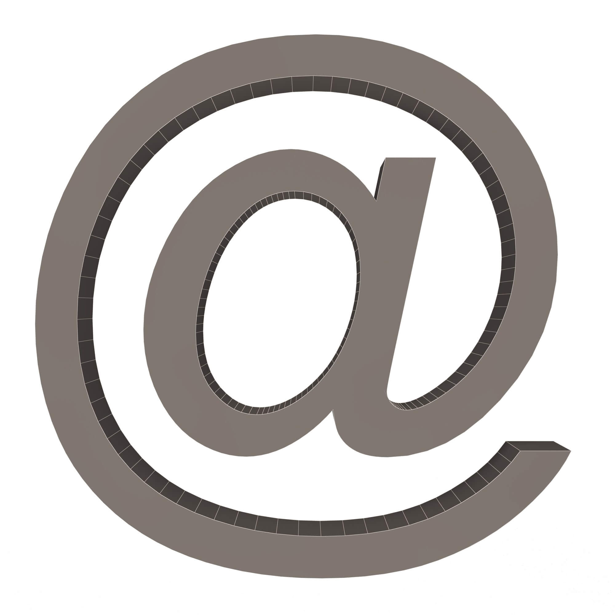 Arroba Icon - 3D Model by KhaganFX