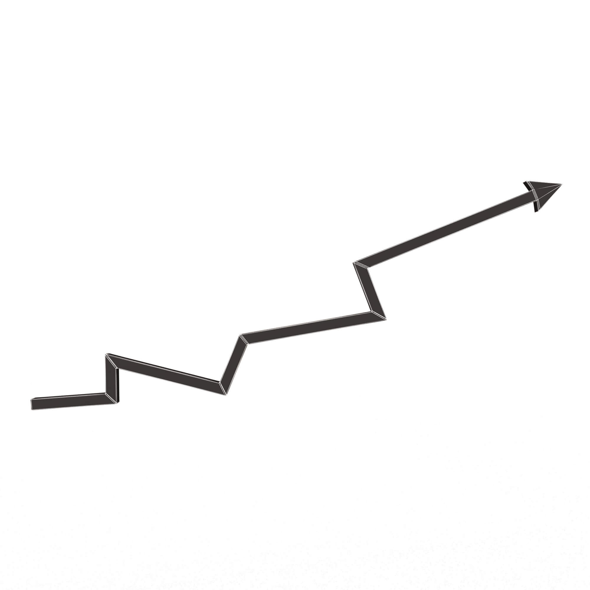 Arrow Graph Down - 3D Model by KhaganFX