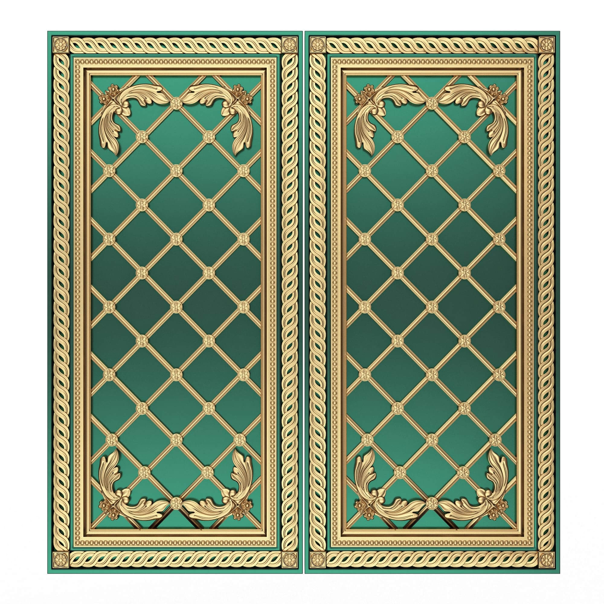 Backgammon Set Collection Green - 3D Model by KhaganFX