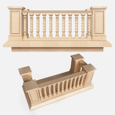 Balcony 01 - 3D Model by KhaganFX