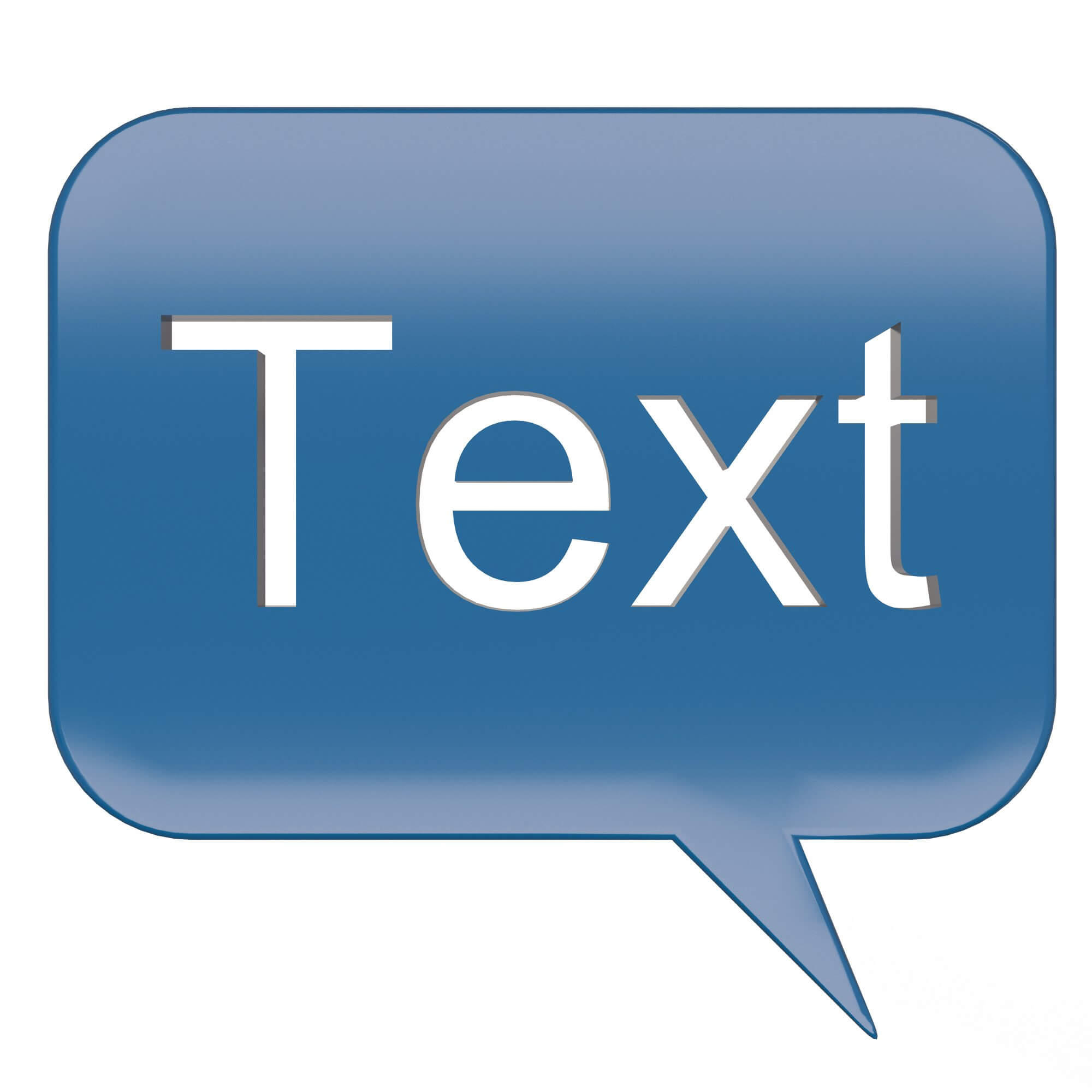 Blue Speech Bubble Message - 3D Model by KhaganFX