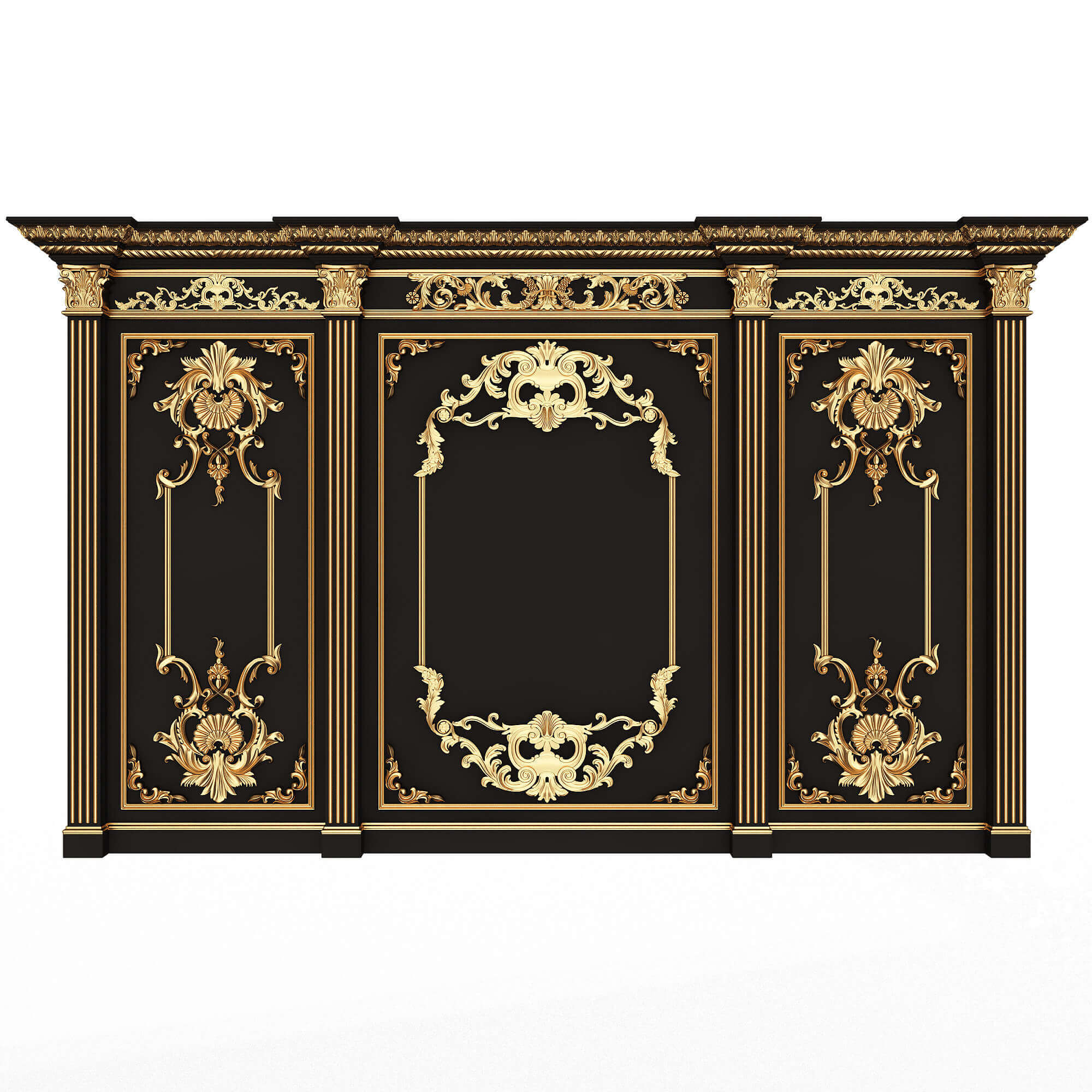 Boiserie Classic Panels Collection - 3D Model by KhaganFX