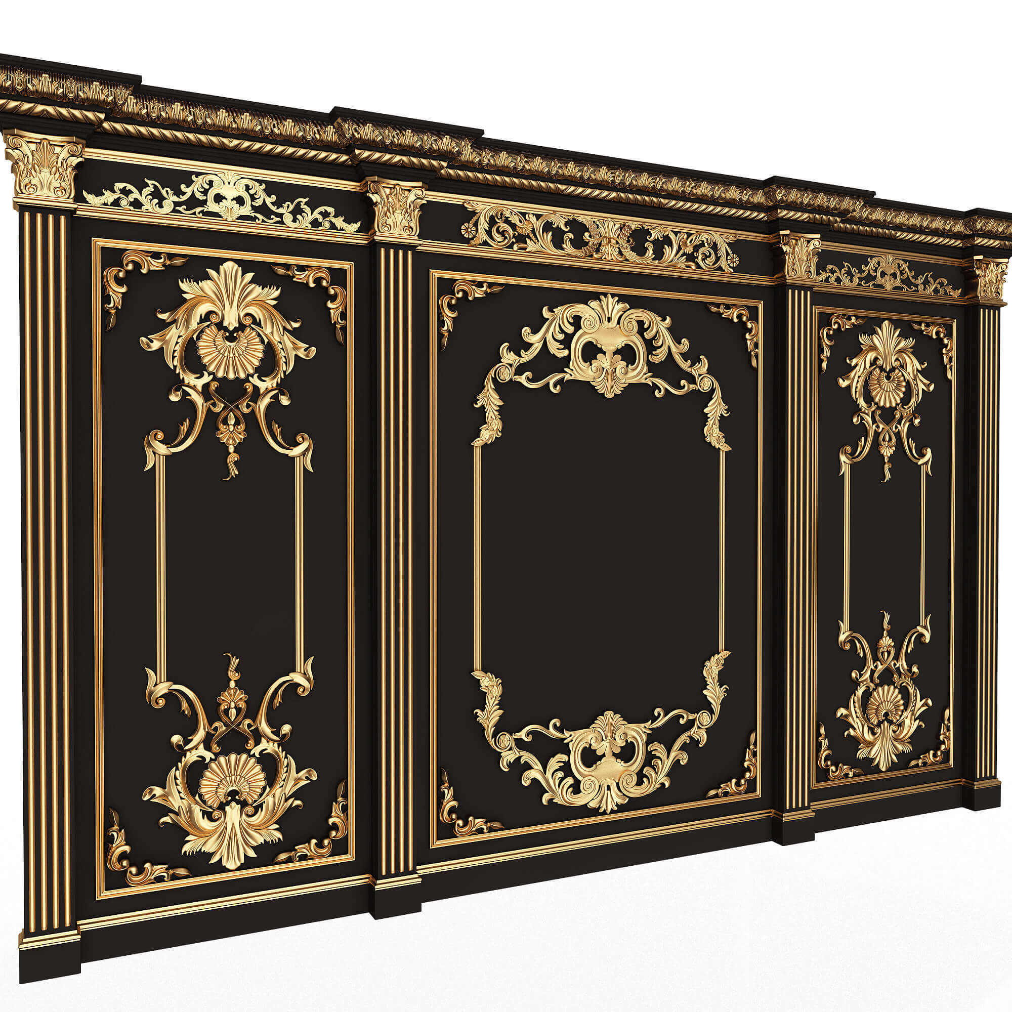 Boiserie Classic Panels Collection - 3D Model by KhaganFX