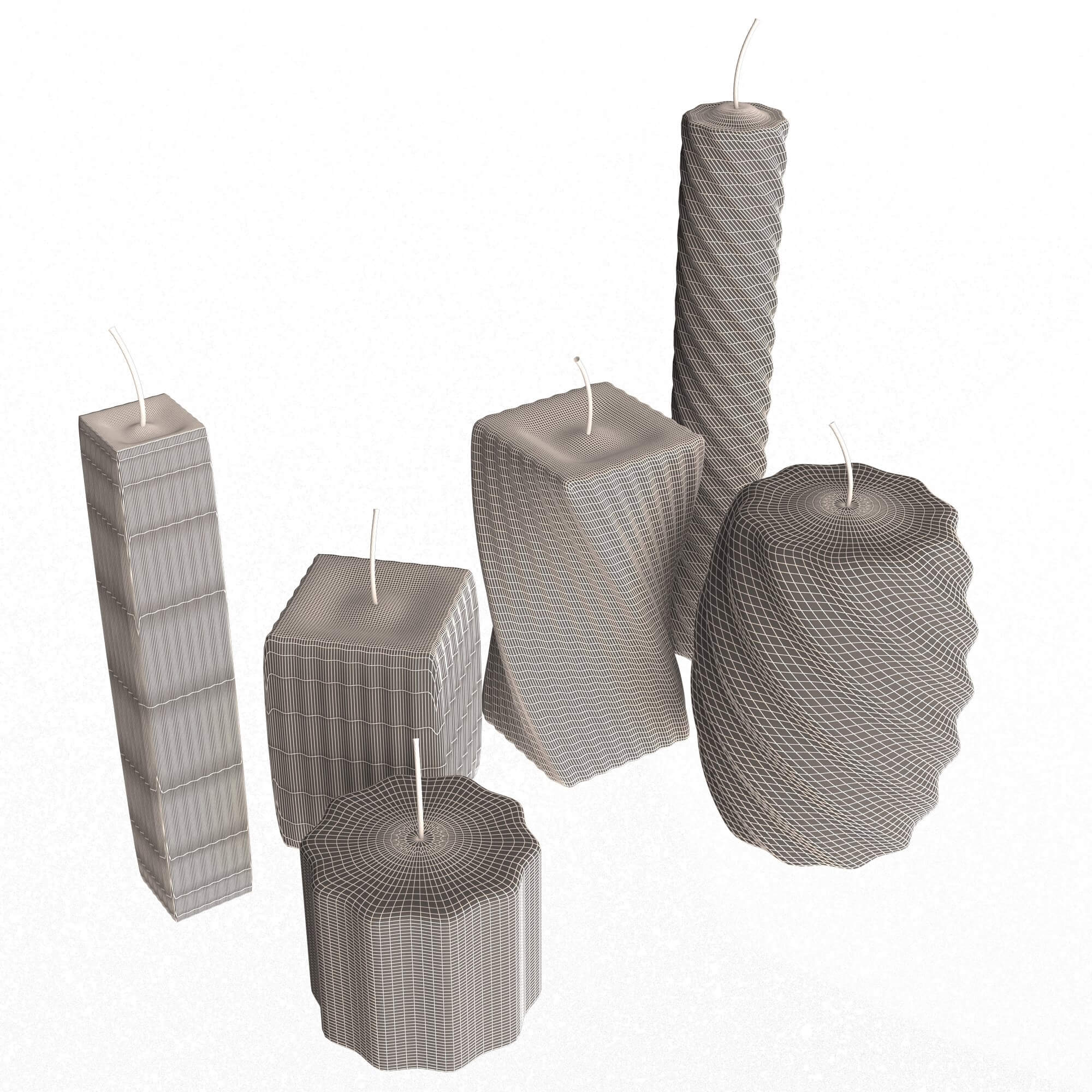 Candle Collection - 3D Model by KhaganFX