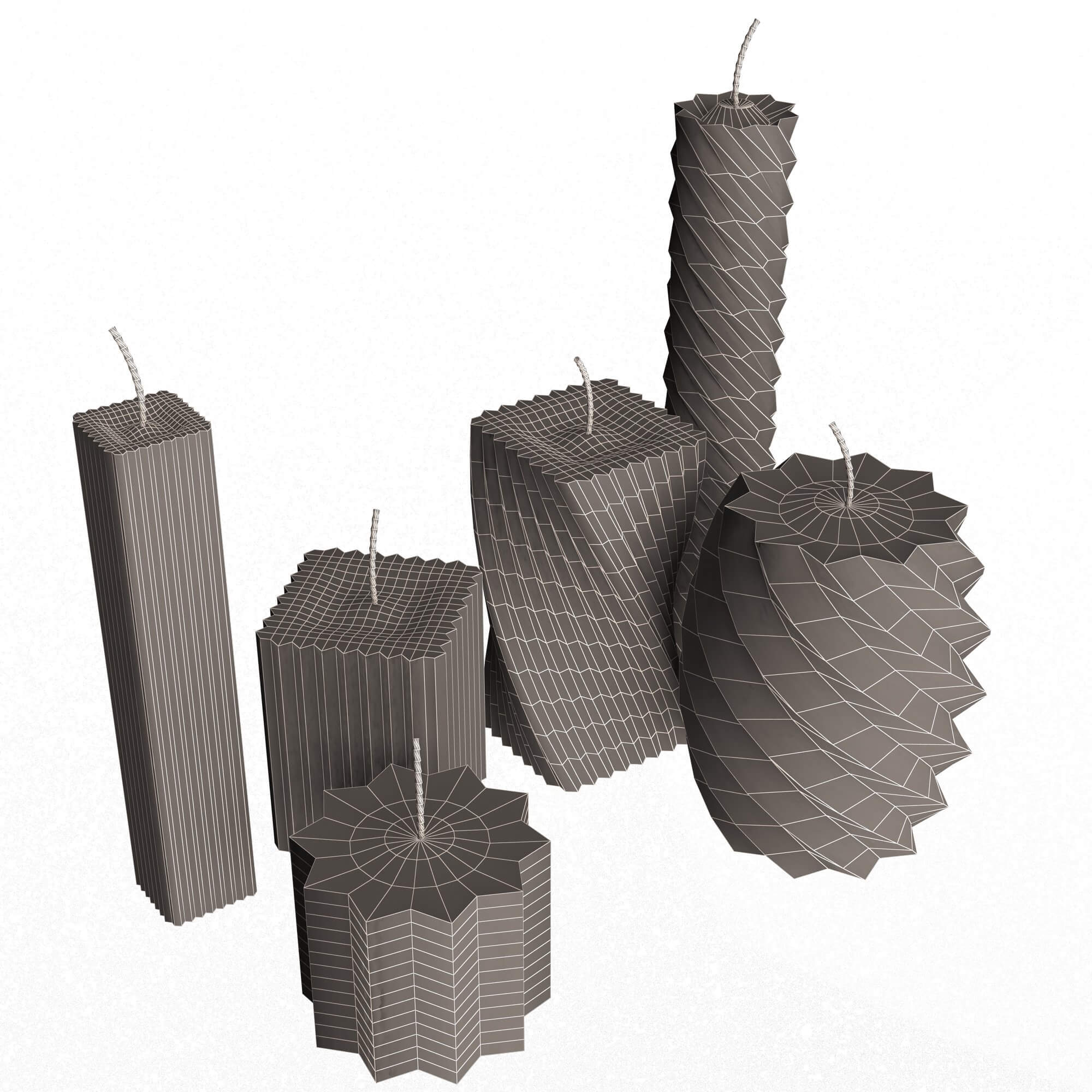 Candle Collection - 3D Model by KhaganFX