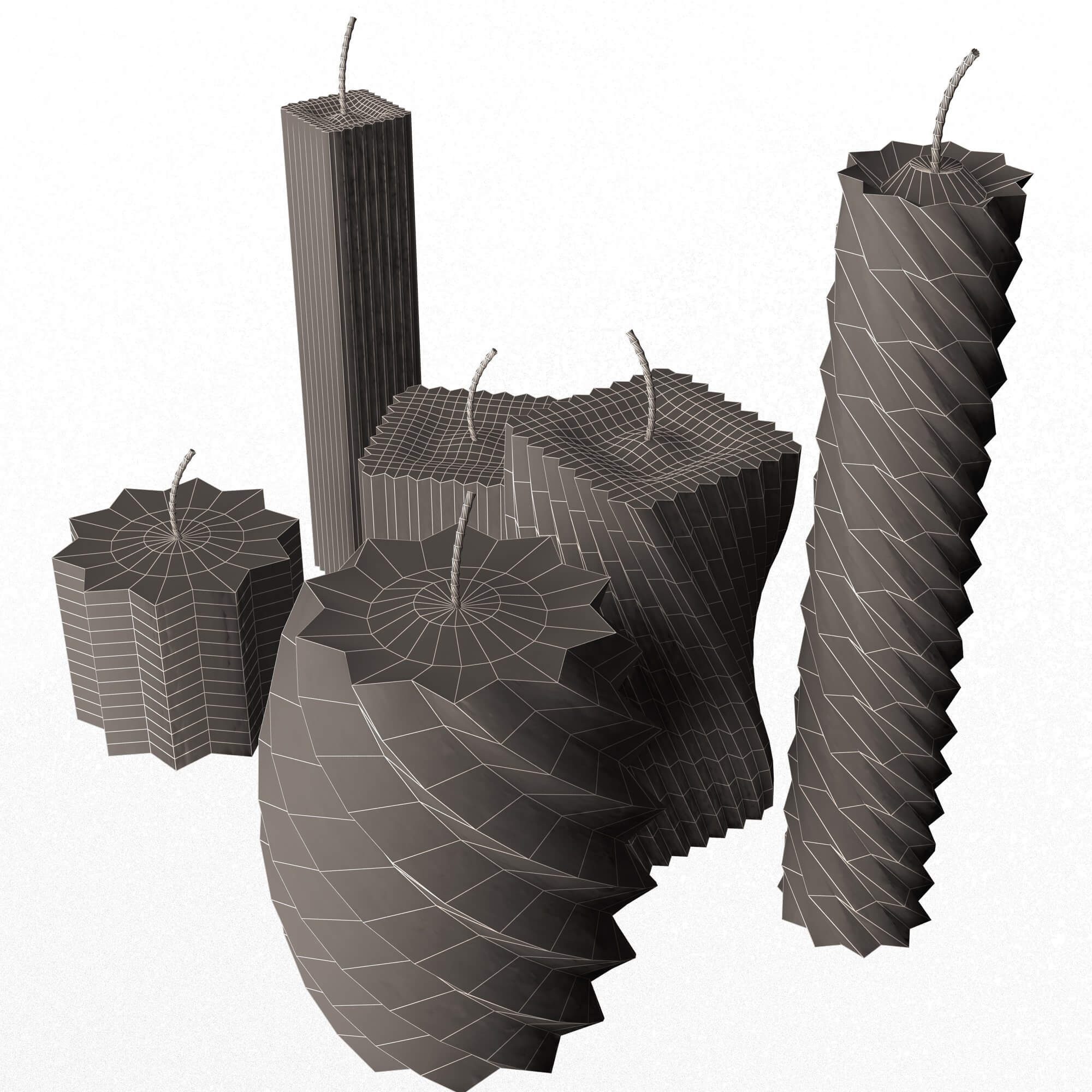 Candle Collection - 3D Model by KhaganFX