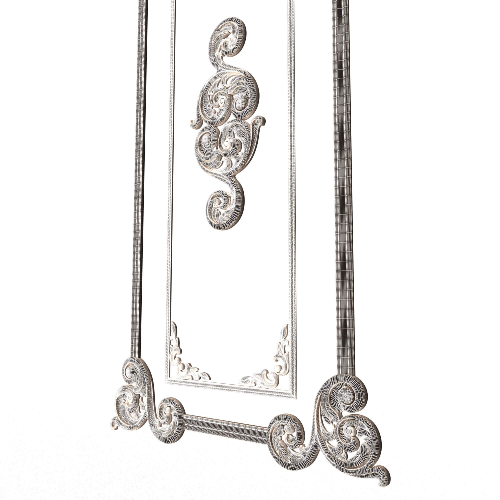 Carved Decoration Panel 02 - 3D Model by KhaganFX