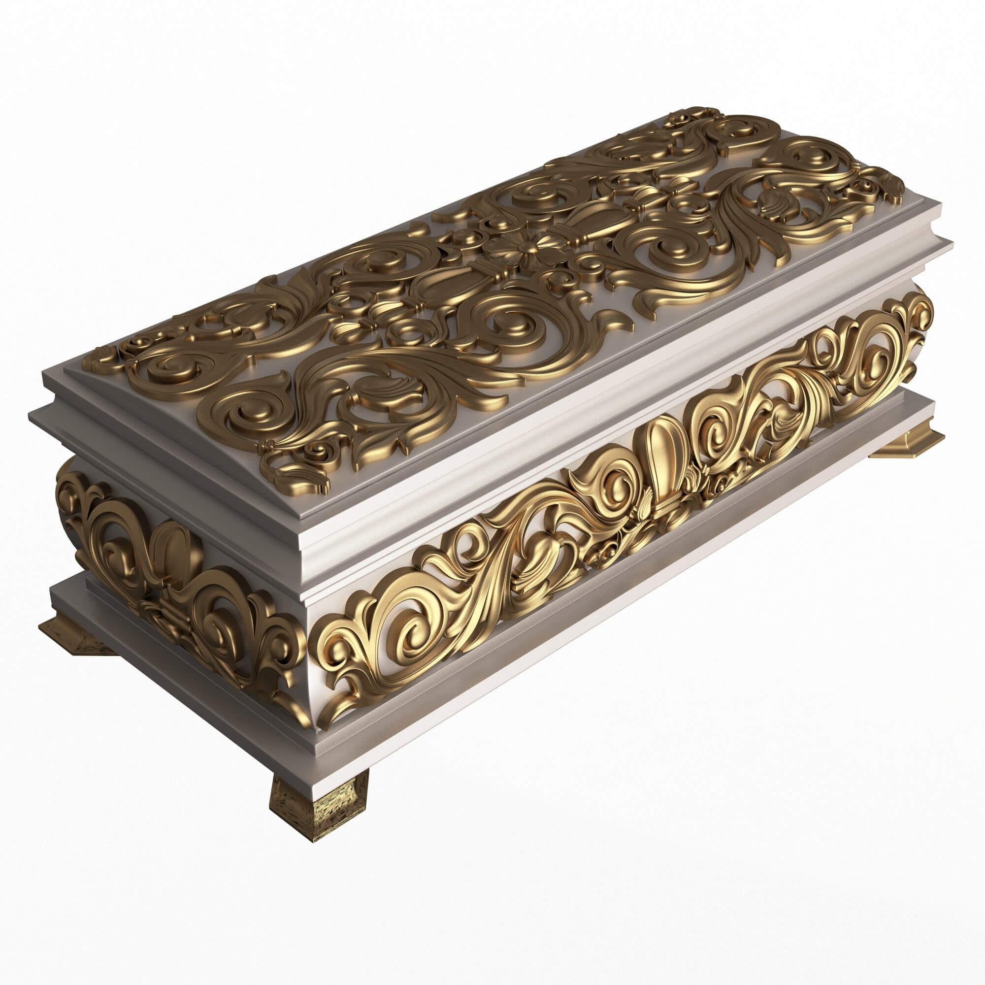 Casket Collection White - 3D Model by KhaganFX