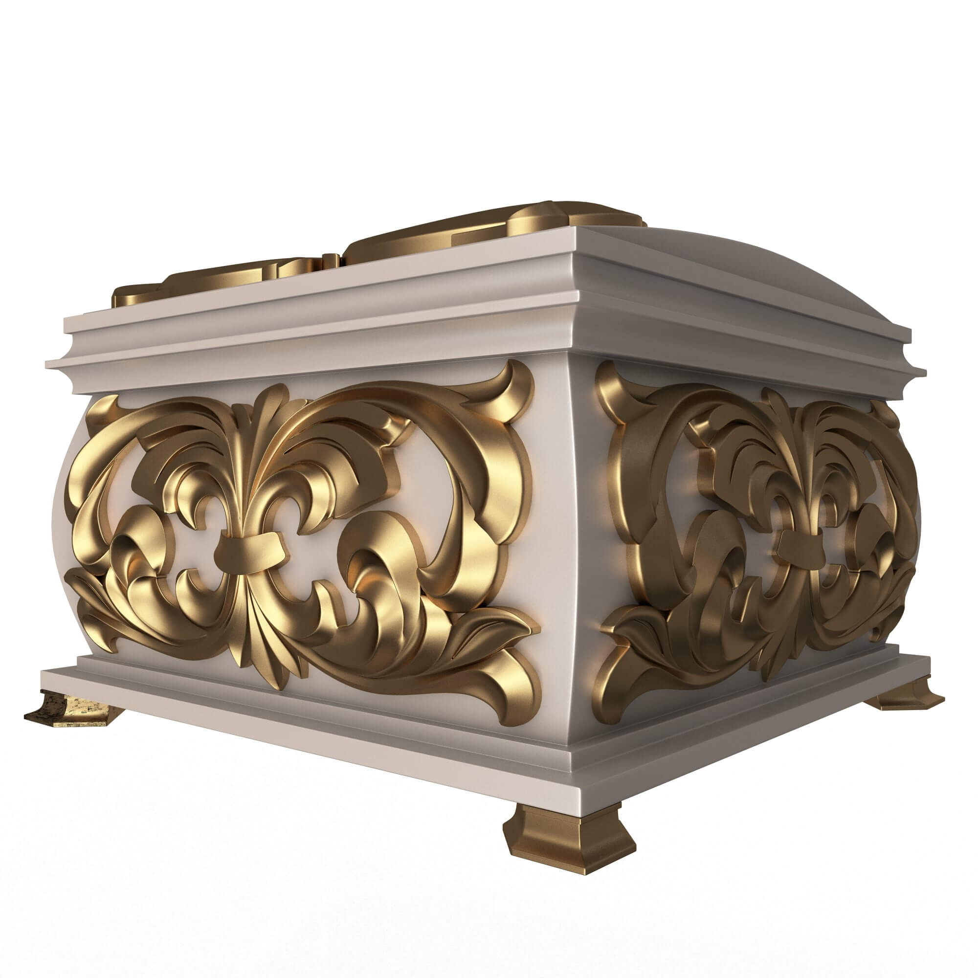 Casket Collection White - 3D Model by KhaganFX