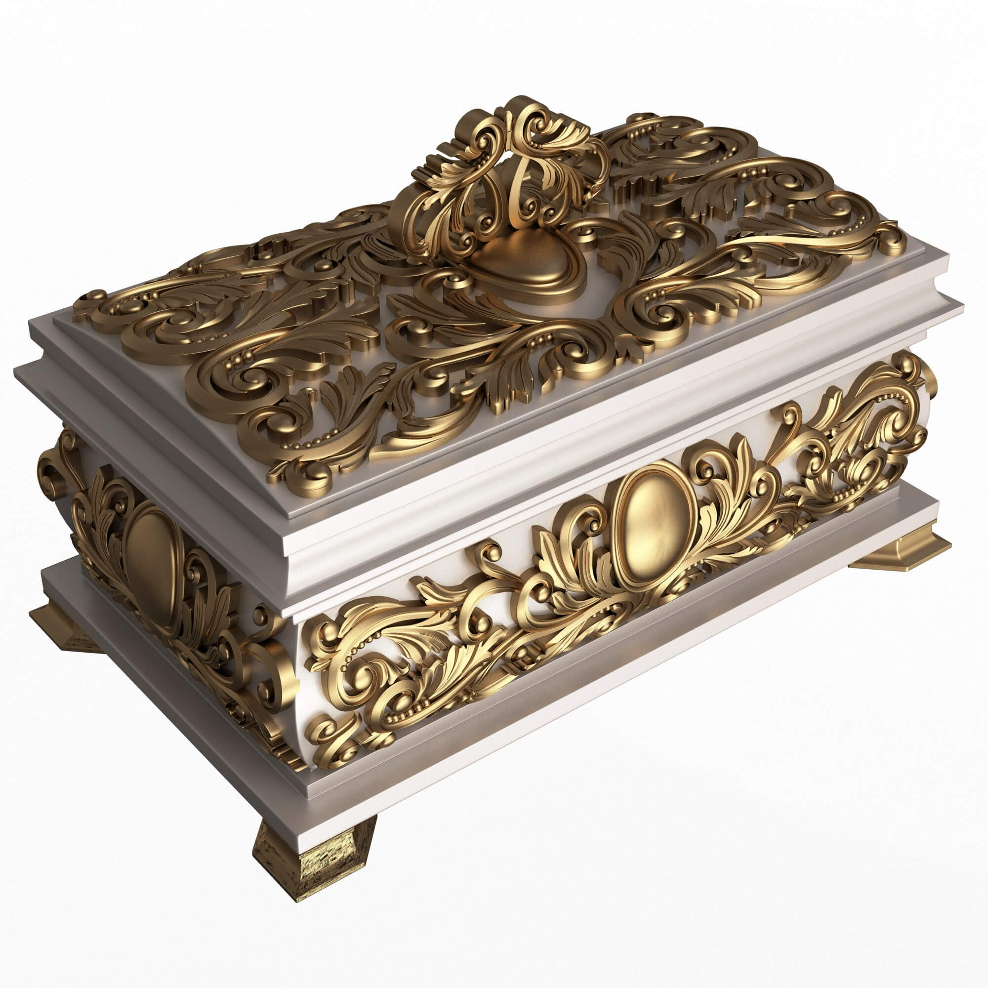 Casket Collection White - 3D Model by KhaganFX