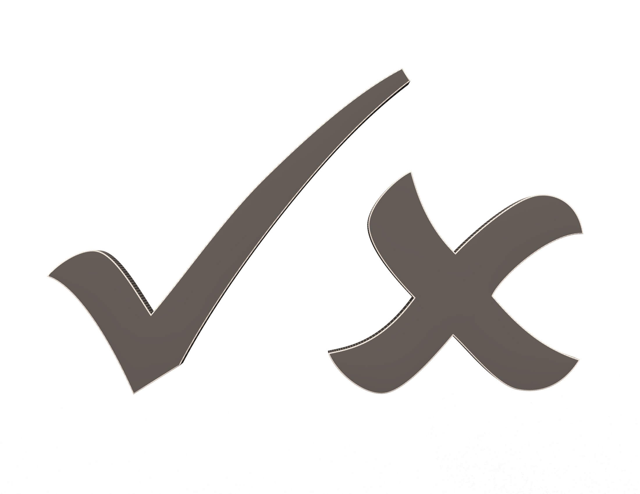 Check Mark and Cross Mark - 3D Model by KhaganFX