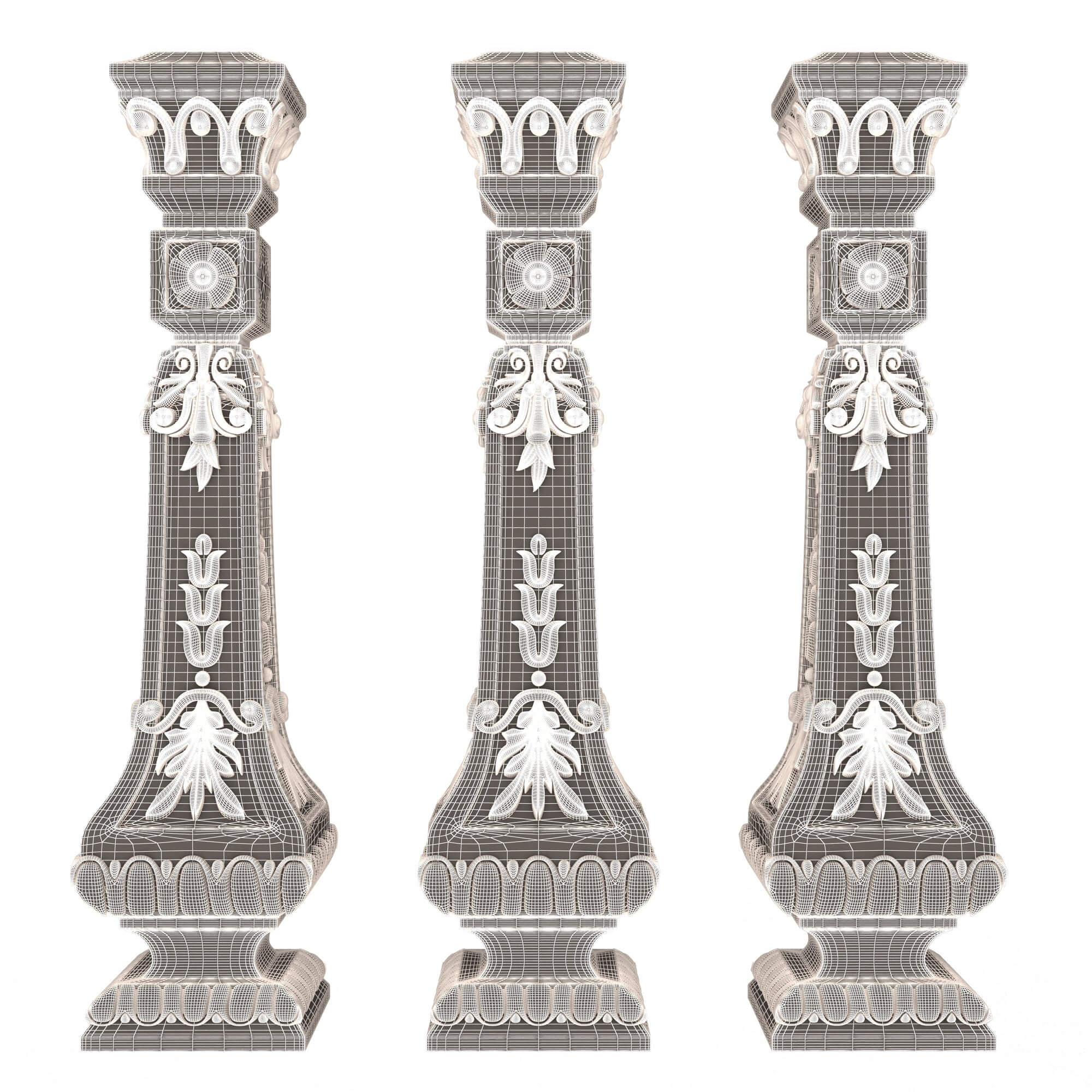 Classic Baluster 07 - 3D Model by KhaganFX