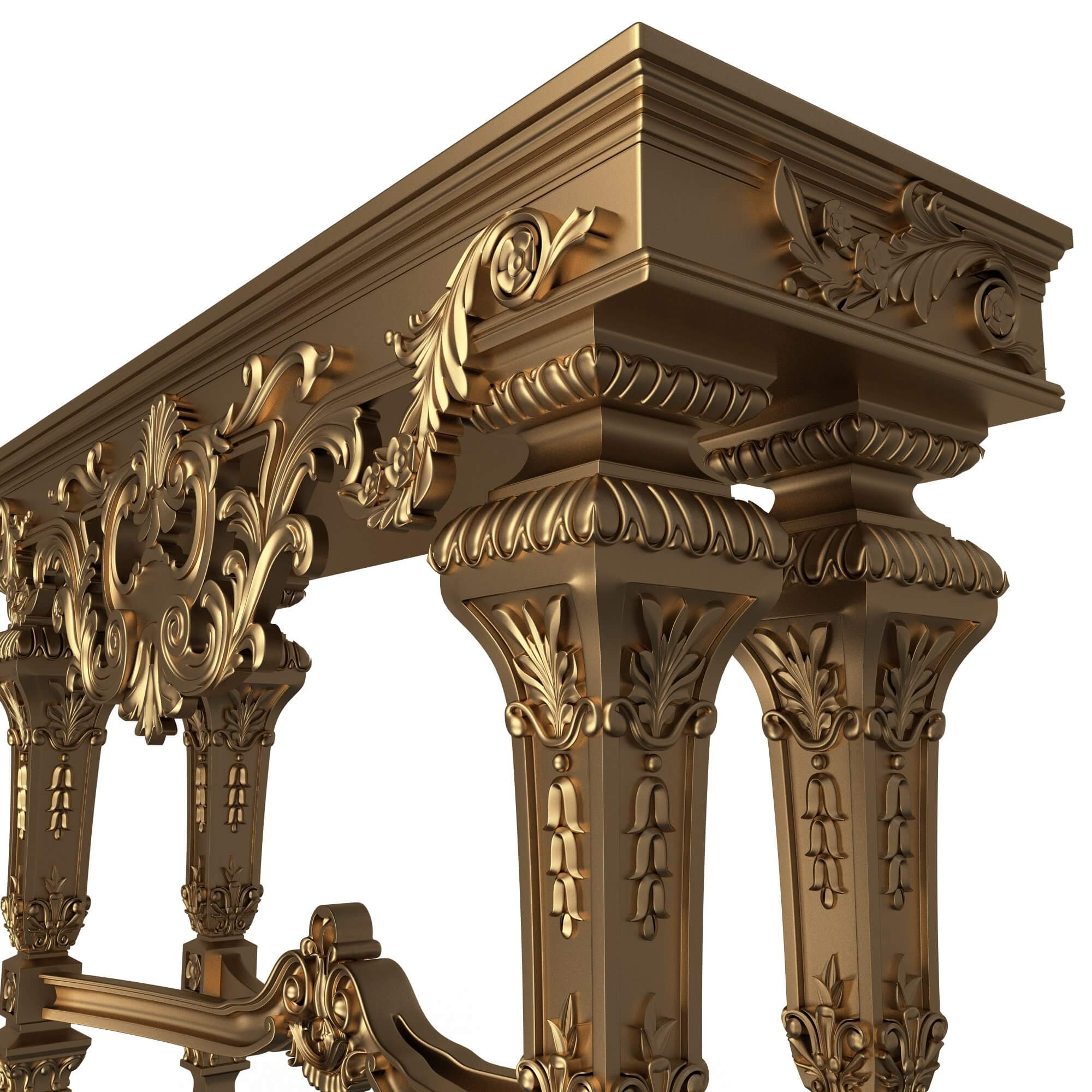 Classic Console Table 01 - 3D Model by KhaganFX