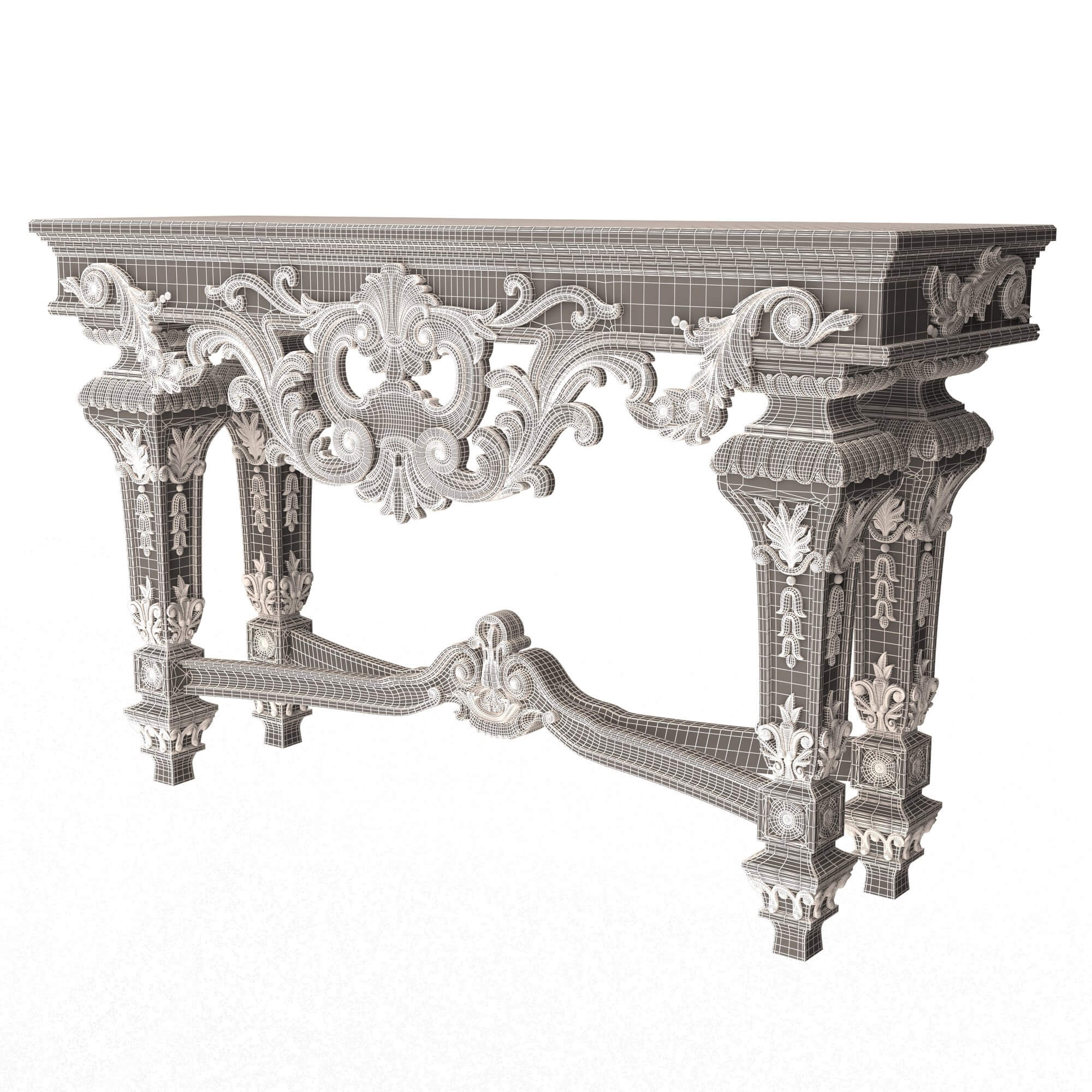 Classic Console Table 01 - 3D Model by KhaganFX