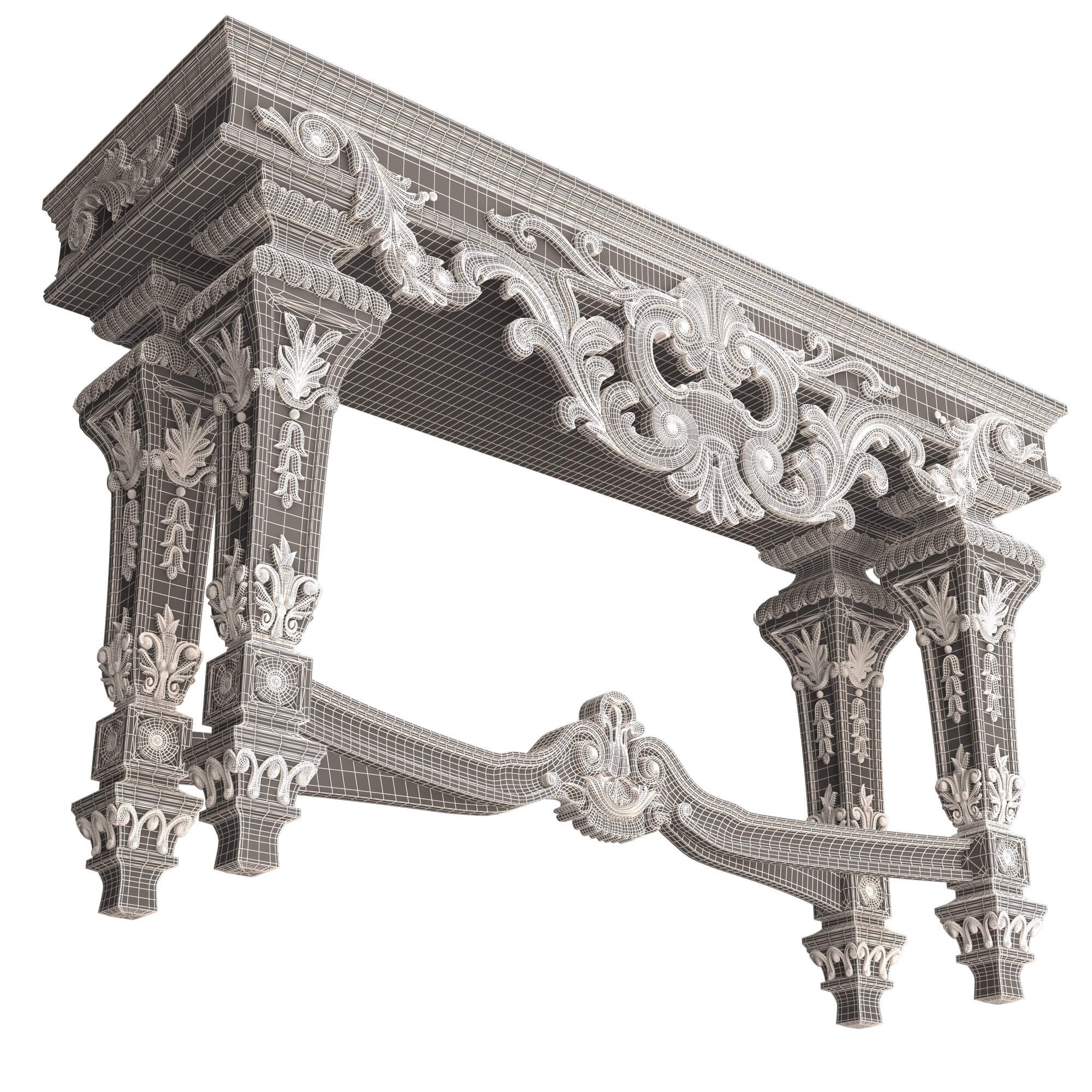 Classic Console Table 01 - 3D Model by KhaganFX