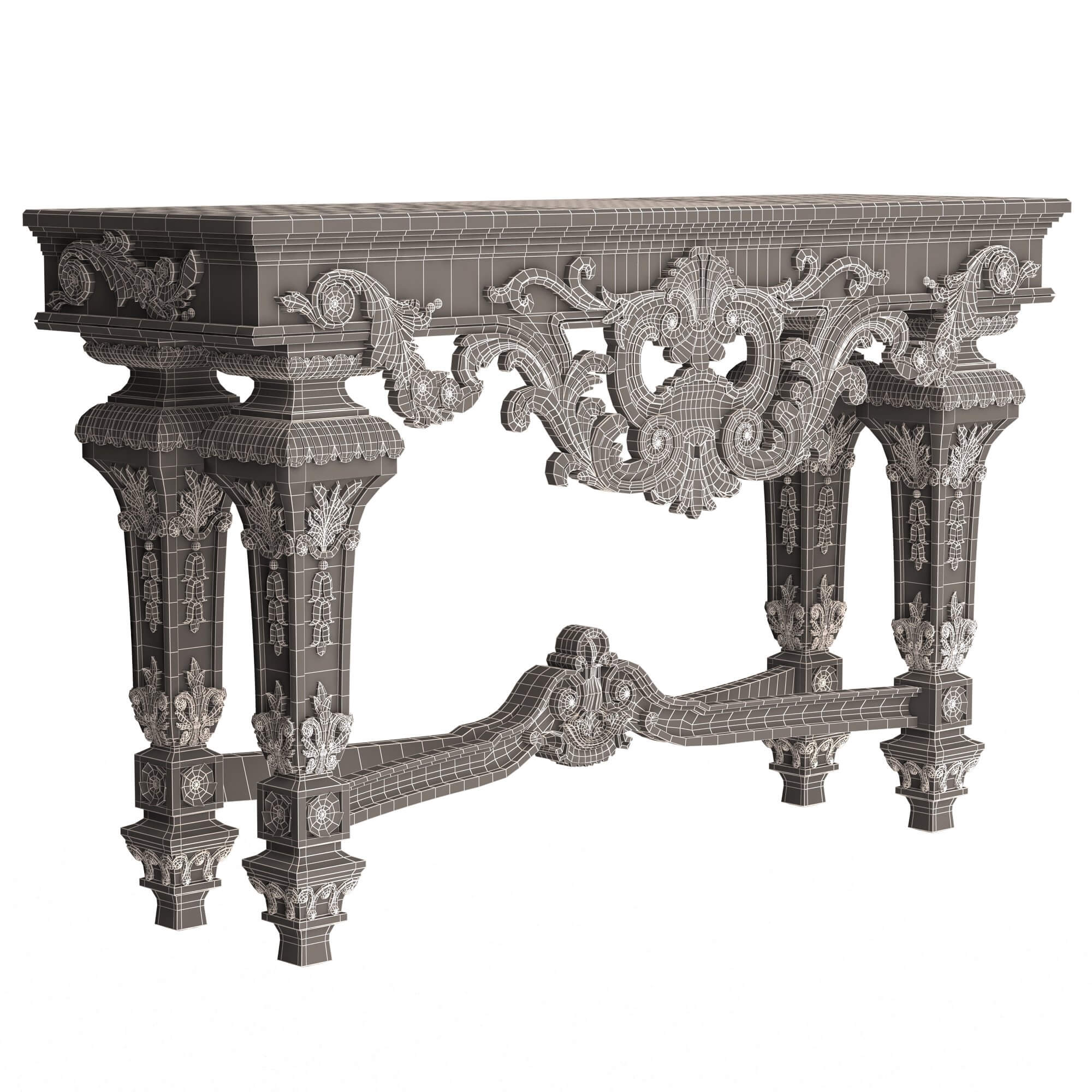 Classic Console Table 01 - 3D Model by KhaganFX