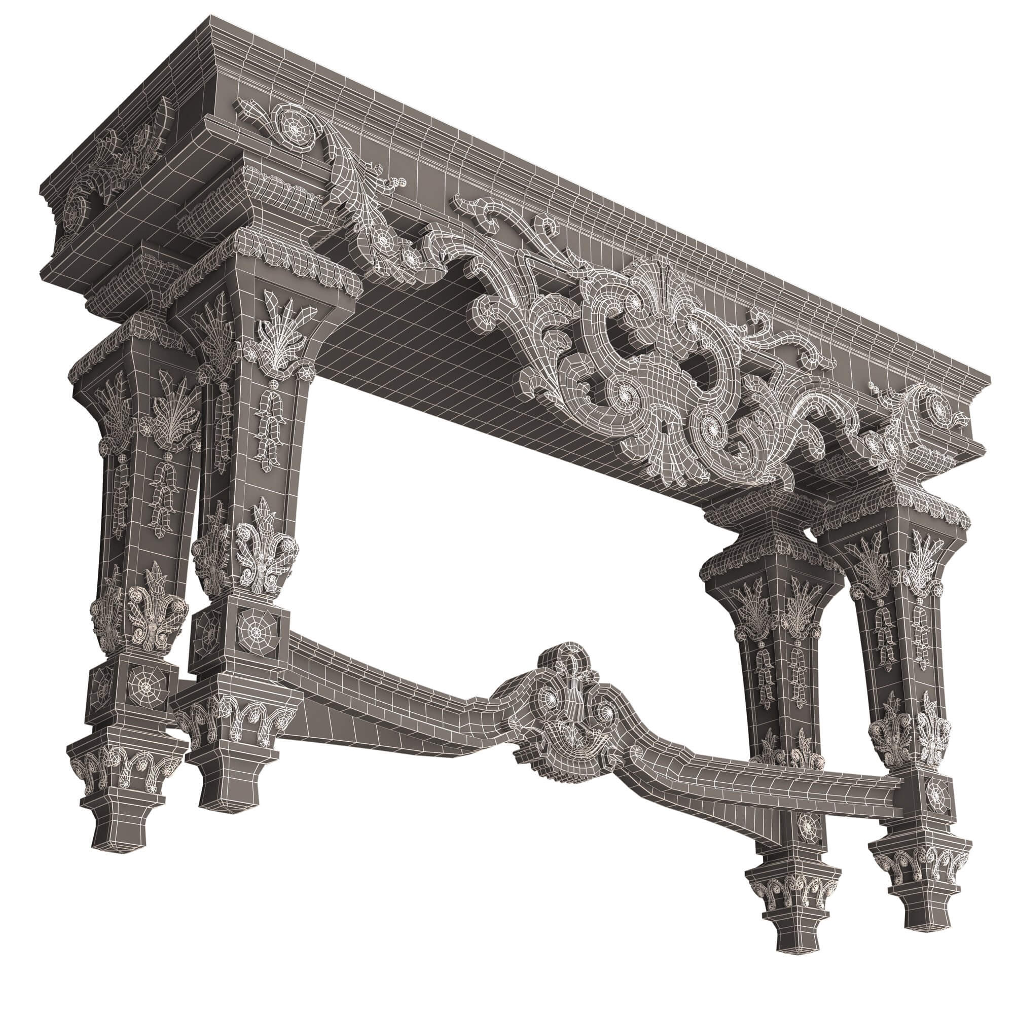 Classic Console Table 01 - 3D Model by KhaganFX