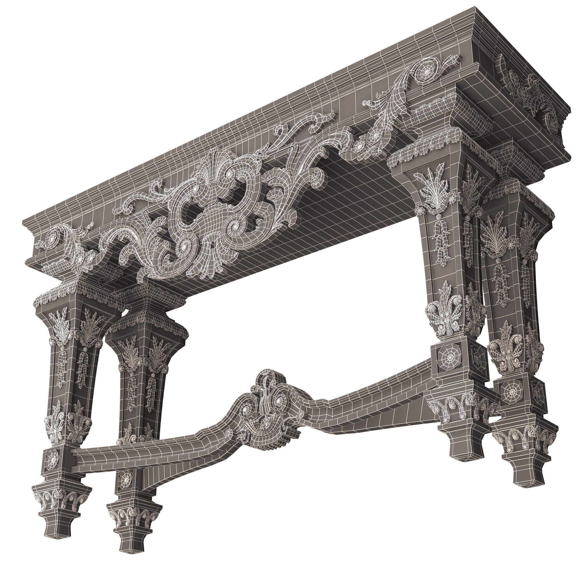 Classic Console Table 01 - 3D Model by KhaganFX