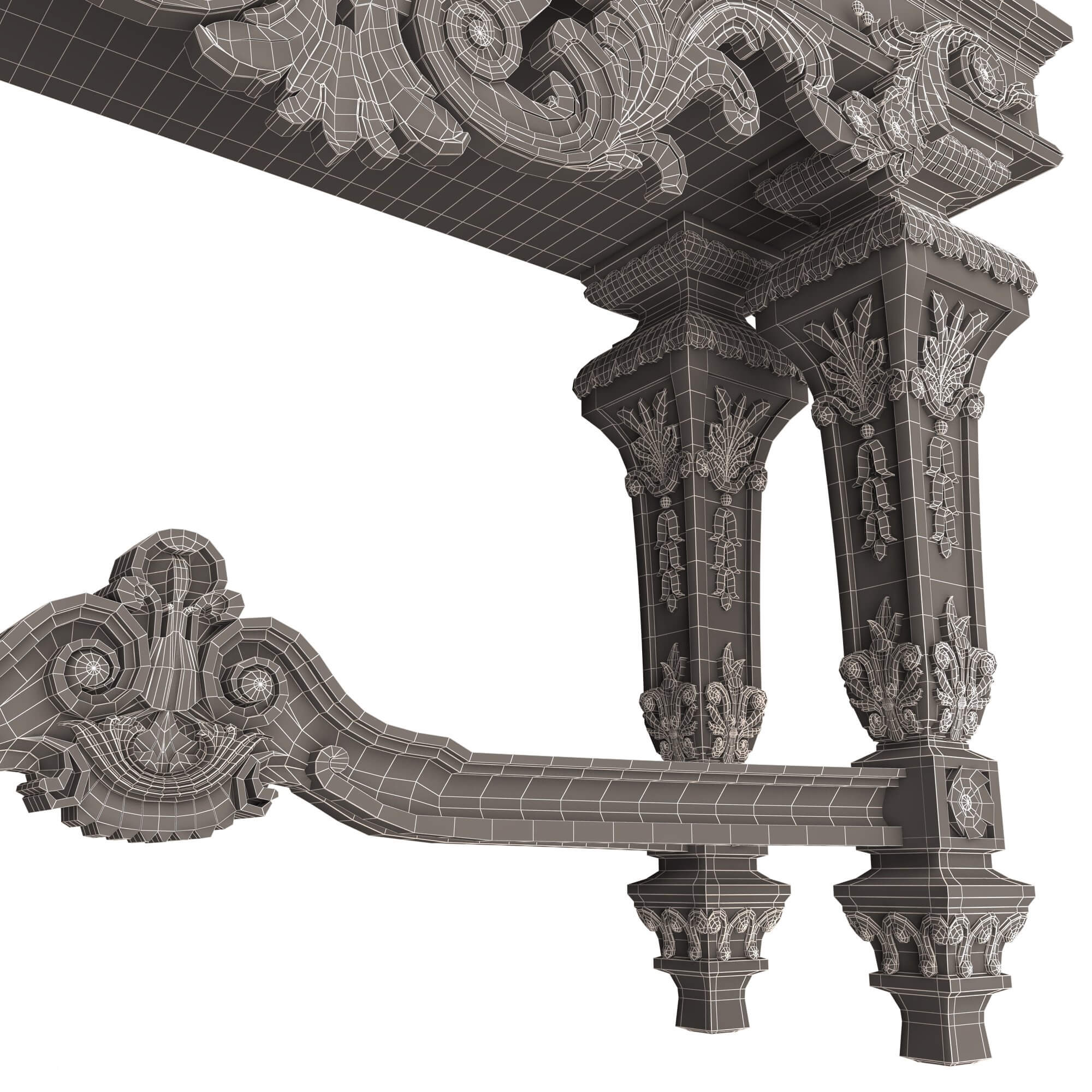 Classic Console Table 01 - 3D Model by KhaganFX