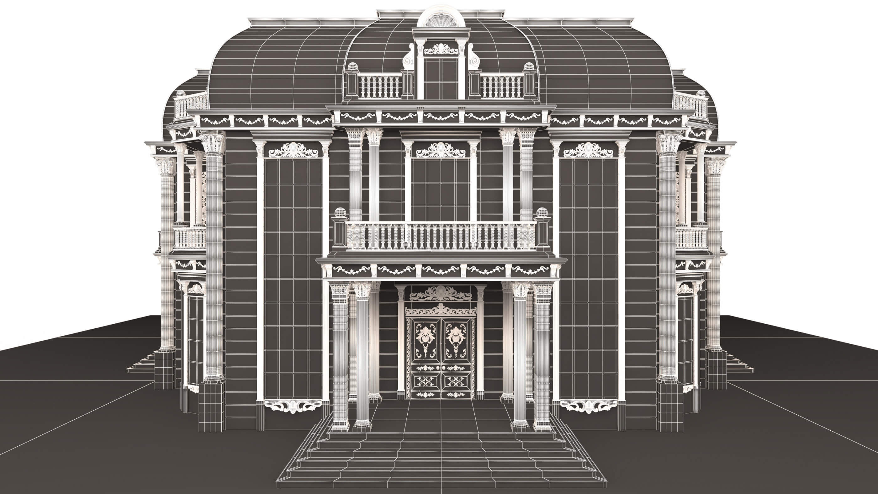 Classic Mansion Villa 01 - 3D Model by KhaganFX