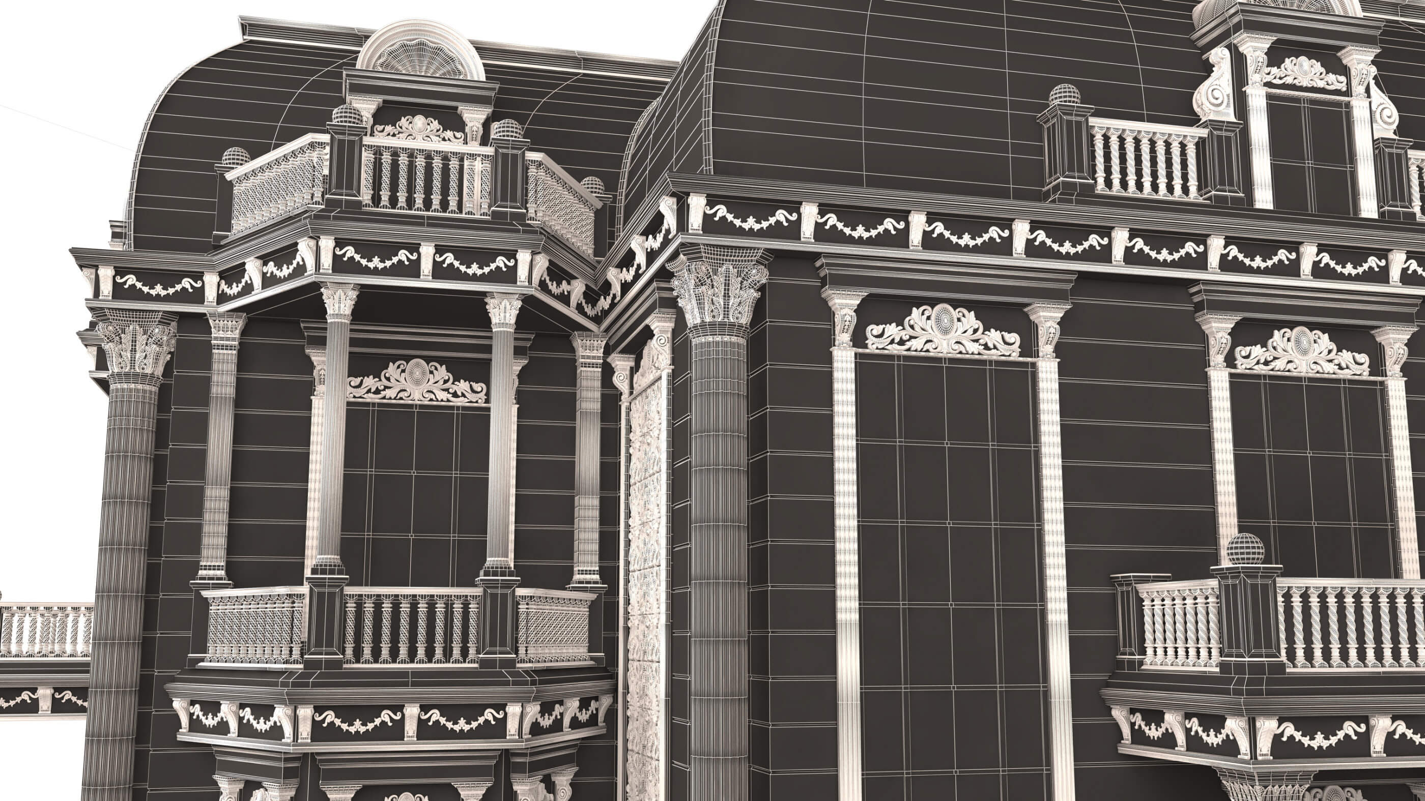 Classic Mansion Villa 01 - 3D Model by KhaganFX