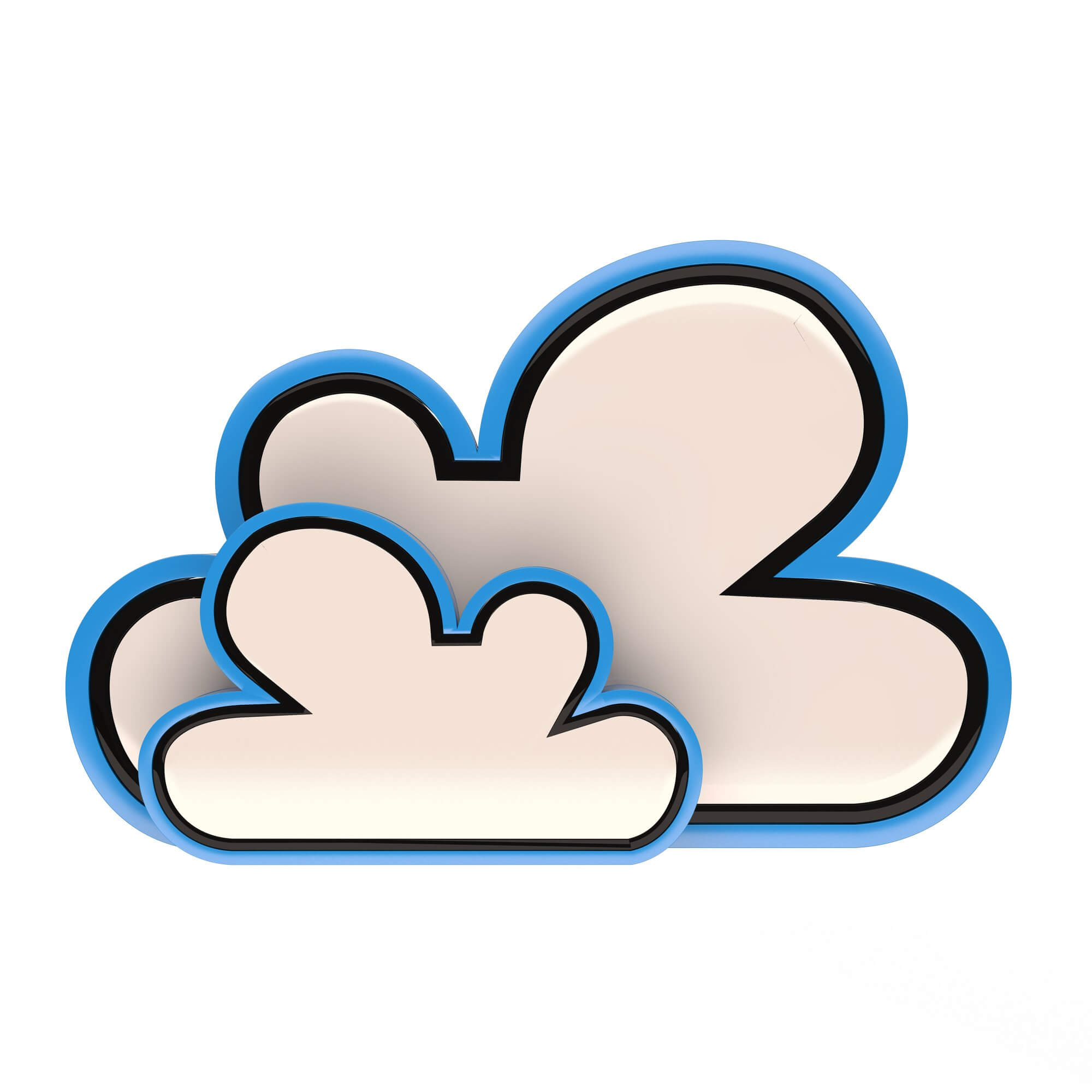 Cloud Icon - Free 3D Model by KhaganFX