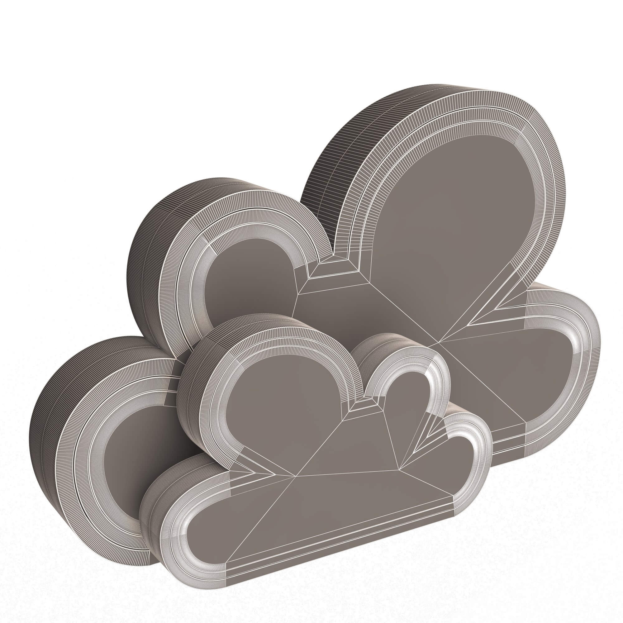 Cloud Icon - Free 3D Model by KhaganFX