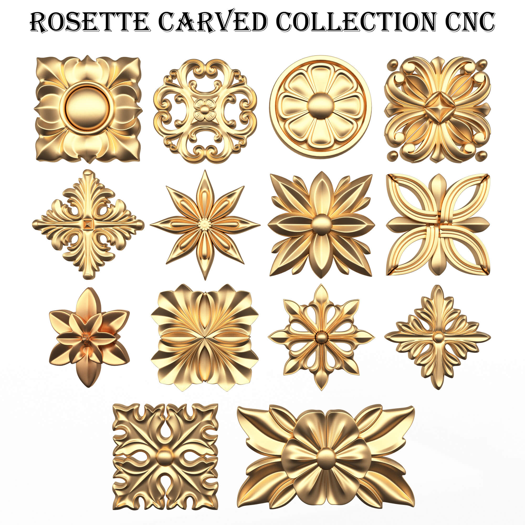 Collection of 170 Classic Carvings 06 - 3D Model by KhaganFX