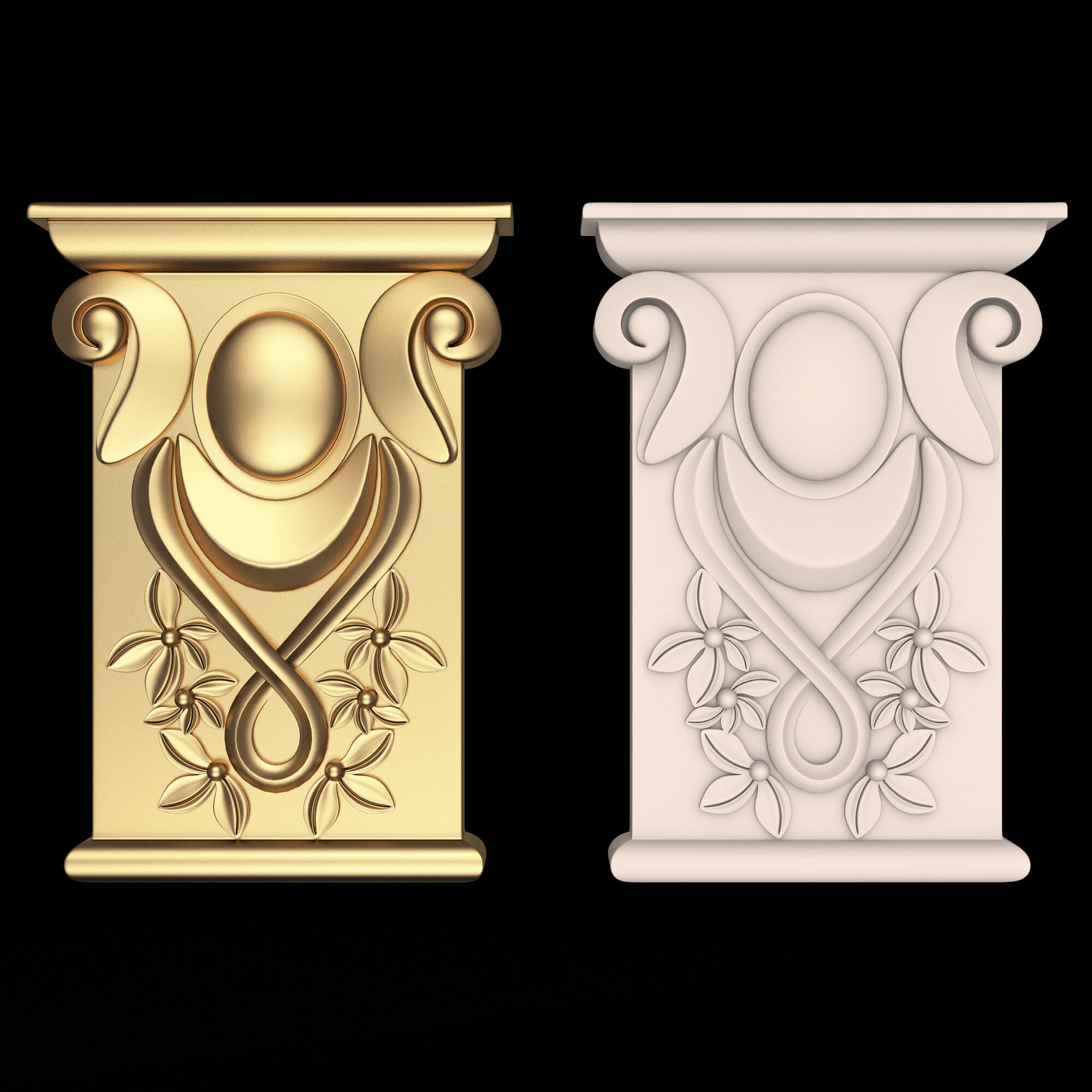 Collection of 25 Classic Carvings 05 - 3D Model by KhaganFX