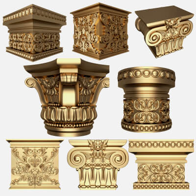 Collection of Capitals 02 - 3D Model by KhaganFX