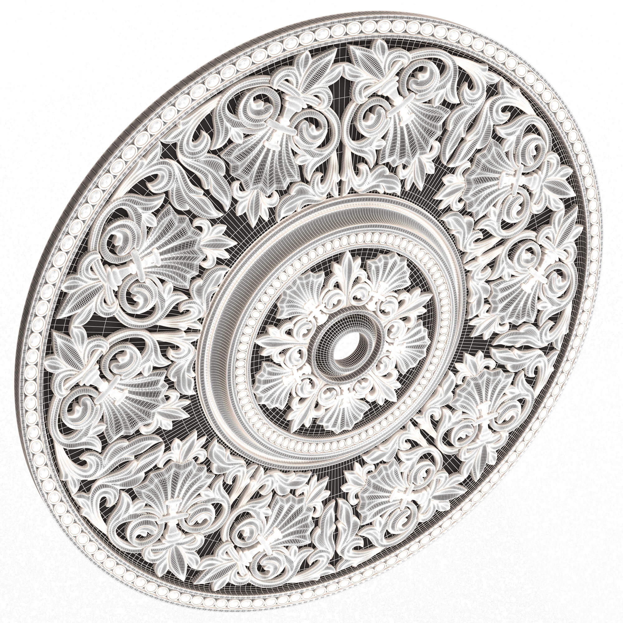 Collection of Ceiling Rosettes 02 - 3D Model by KhaganFX